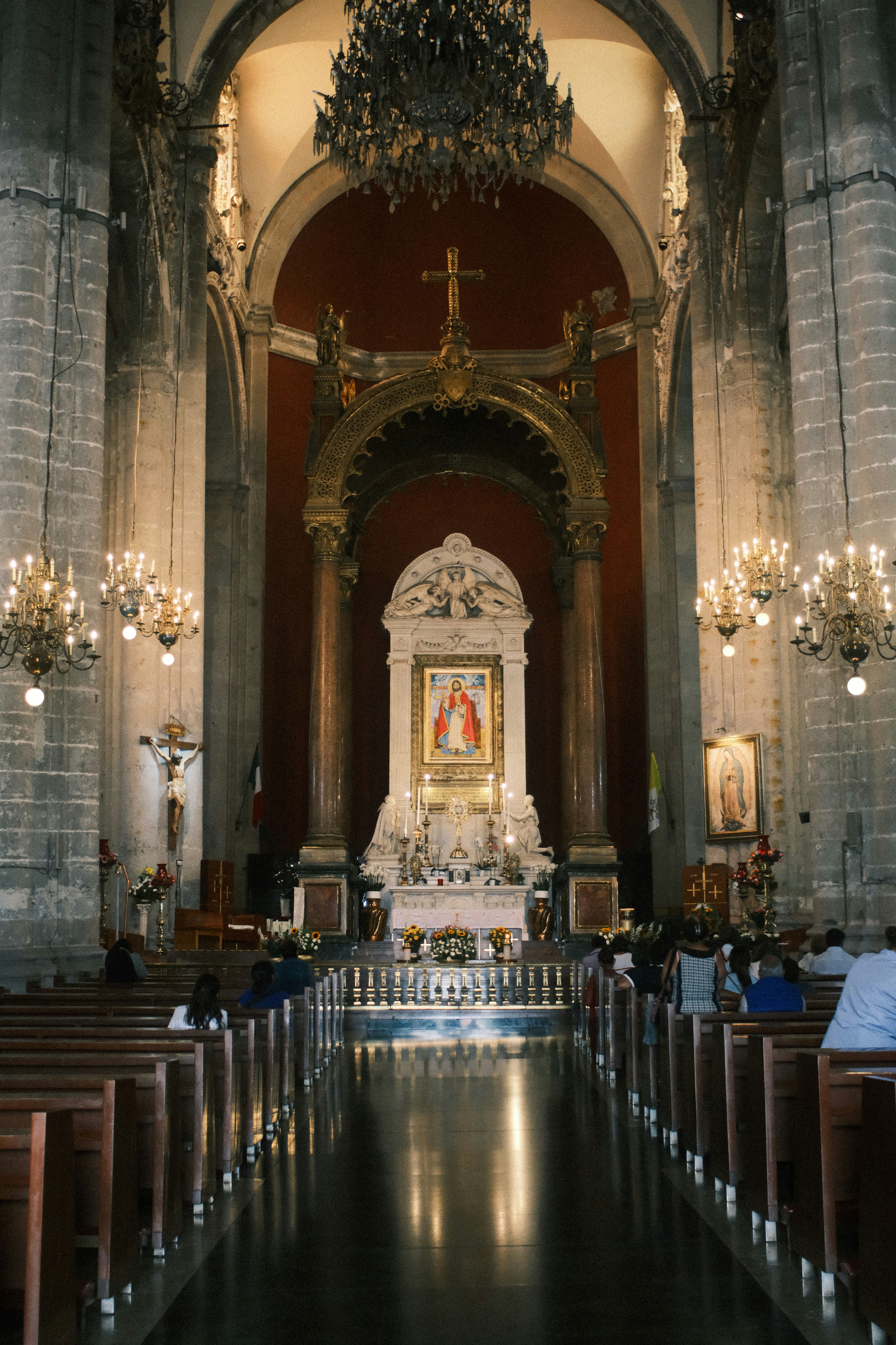 Sanctuary Dawn: A Church Aflare of Light and Perspective