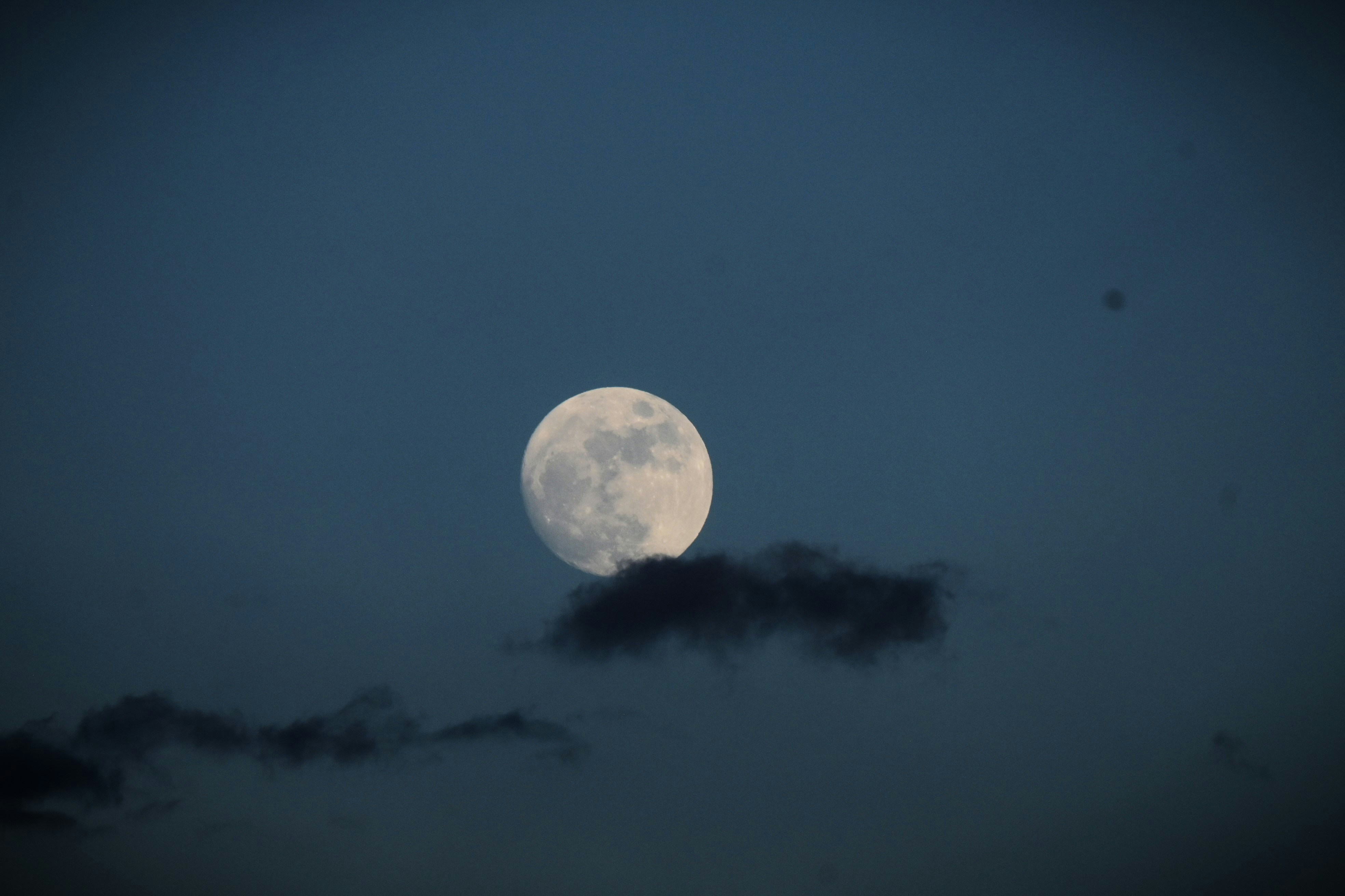 Moonrise Above a Quiet Night Cloudbank