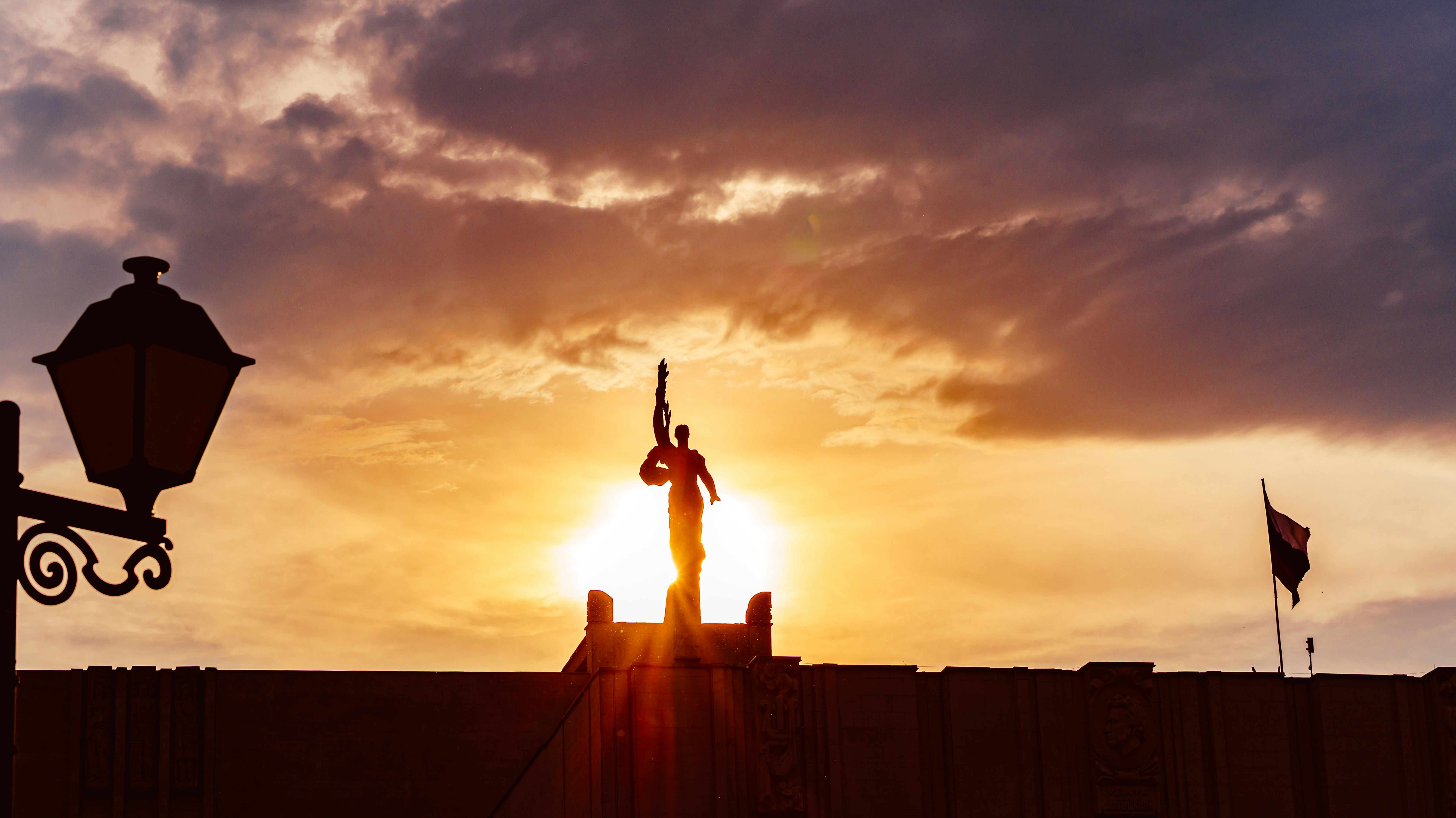 Sunburst Silhouette atop the Monument
