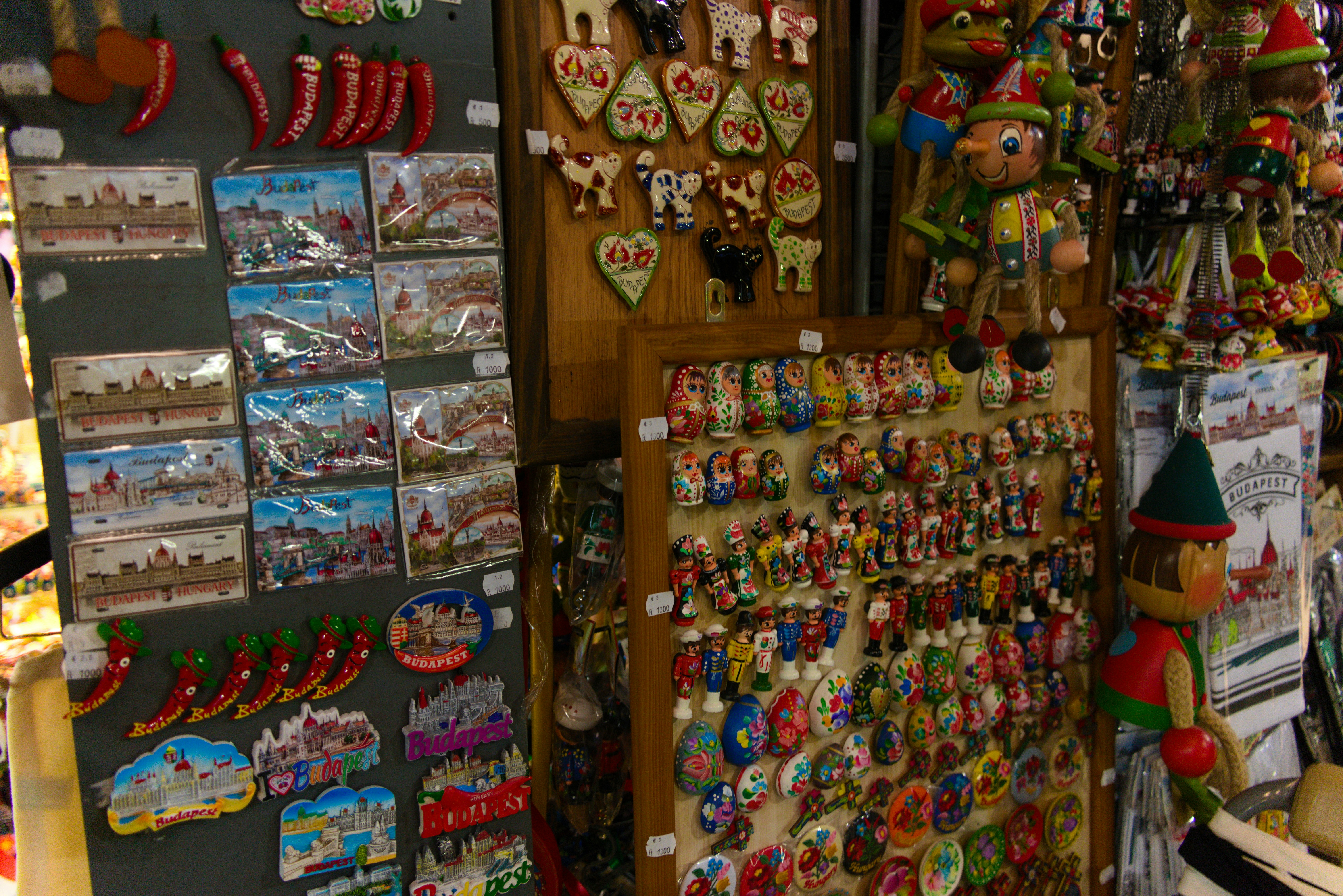 Colorful Holiday Kiosk: A Wall of Trinkets and Ornaments