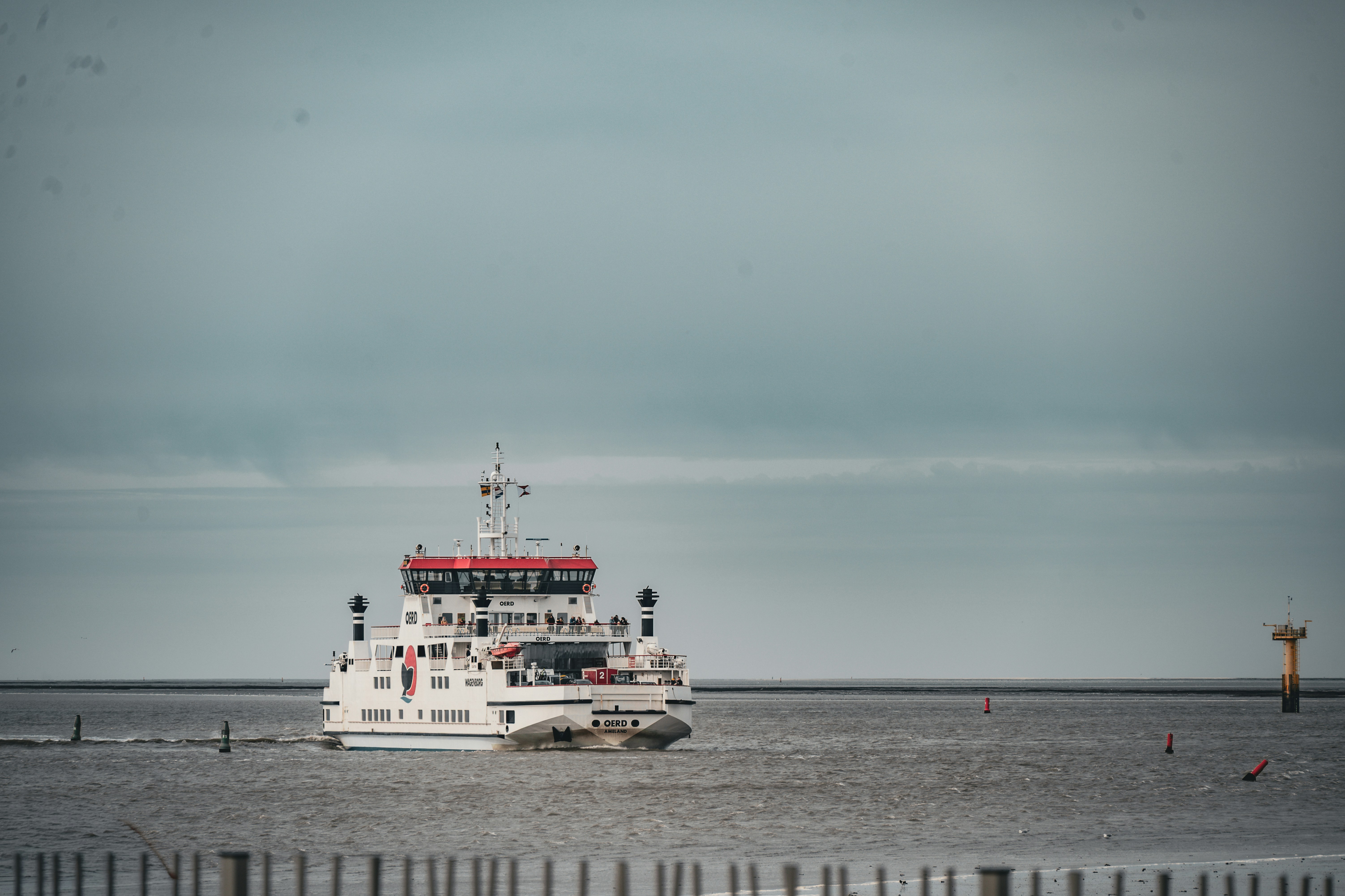 Coastal Ferry Cutting Through Lullaby Light