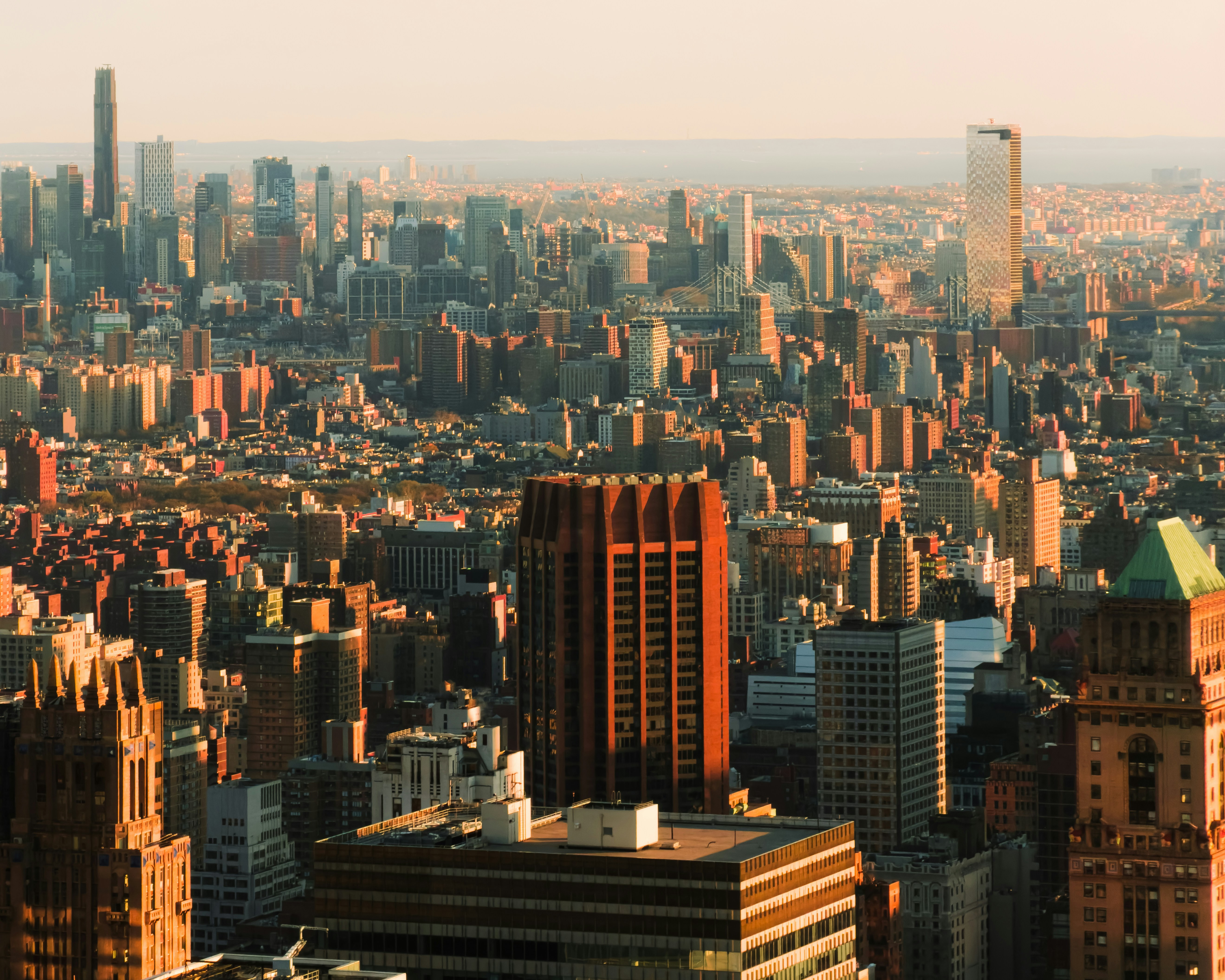 Horizon of Steel: Downtown Skyline in Evening Light