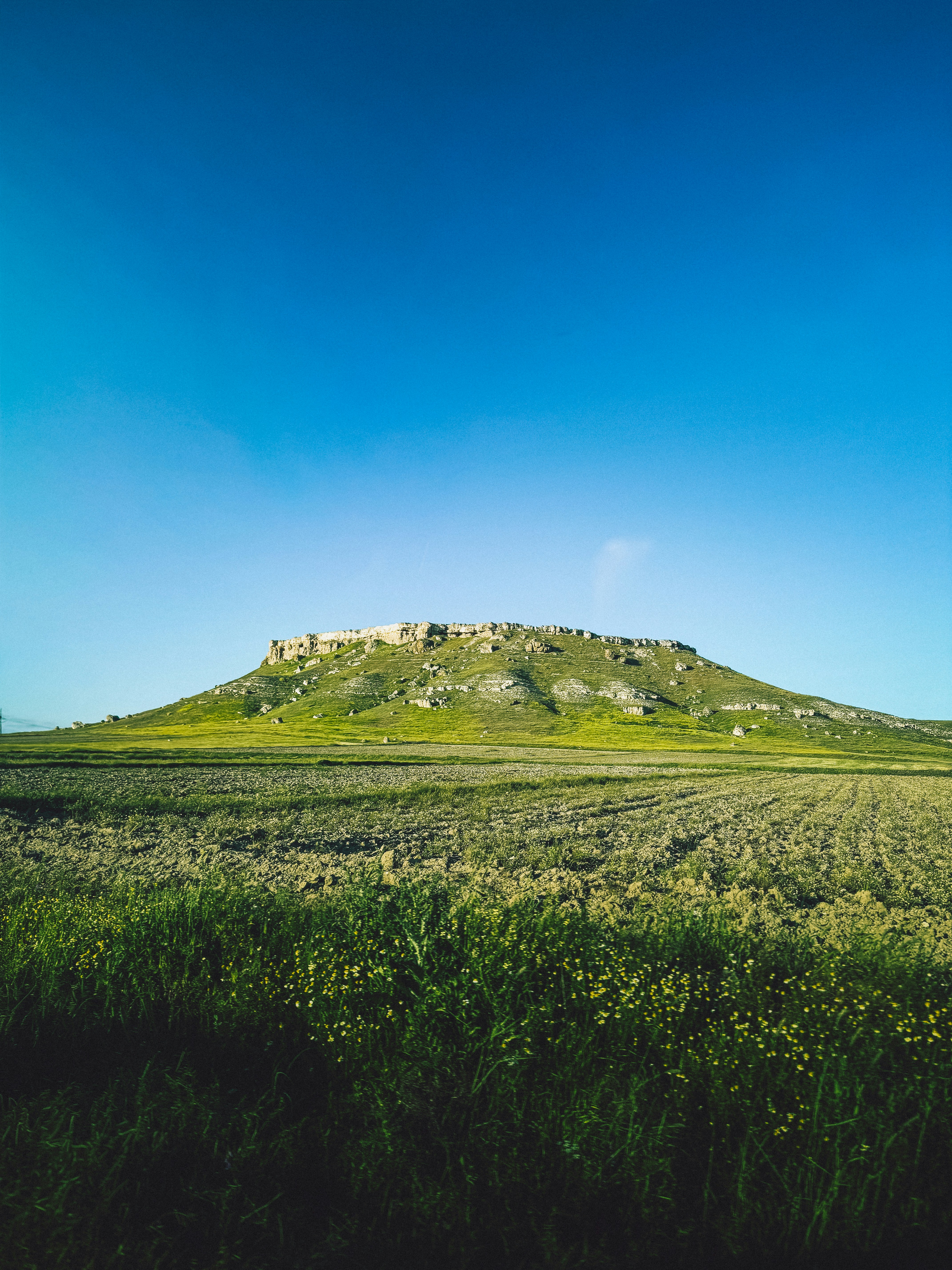 Hilltop Fortress Beneath a Clear Sky