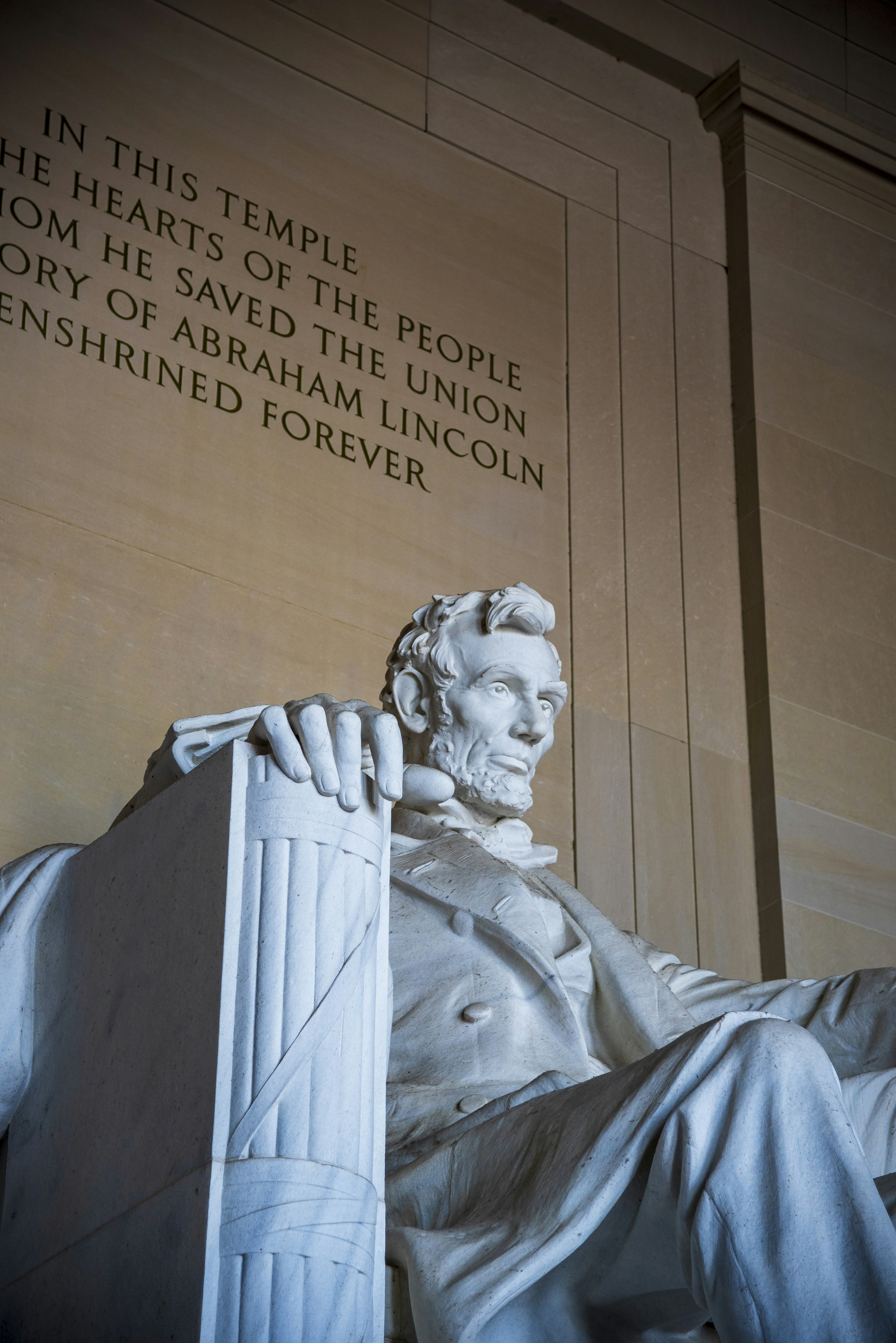 Quiet Resolve: Lincoln Emerges from Marble Shadows