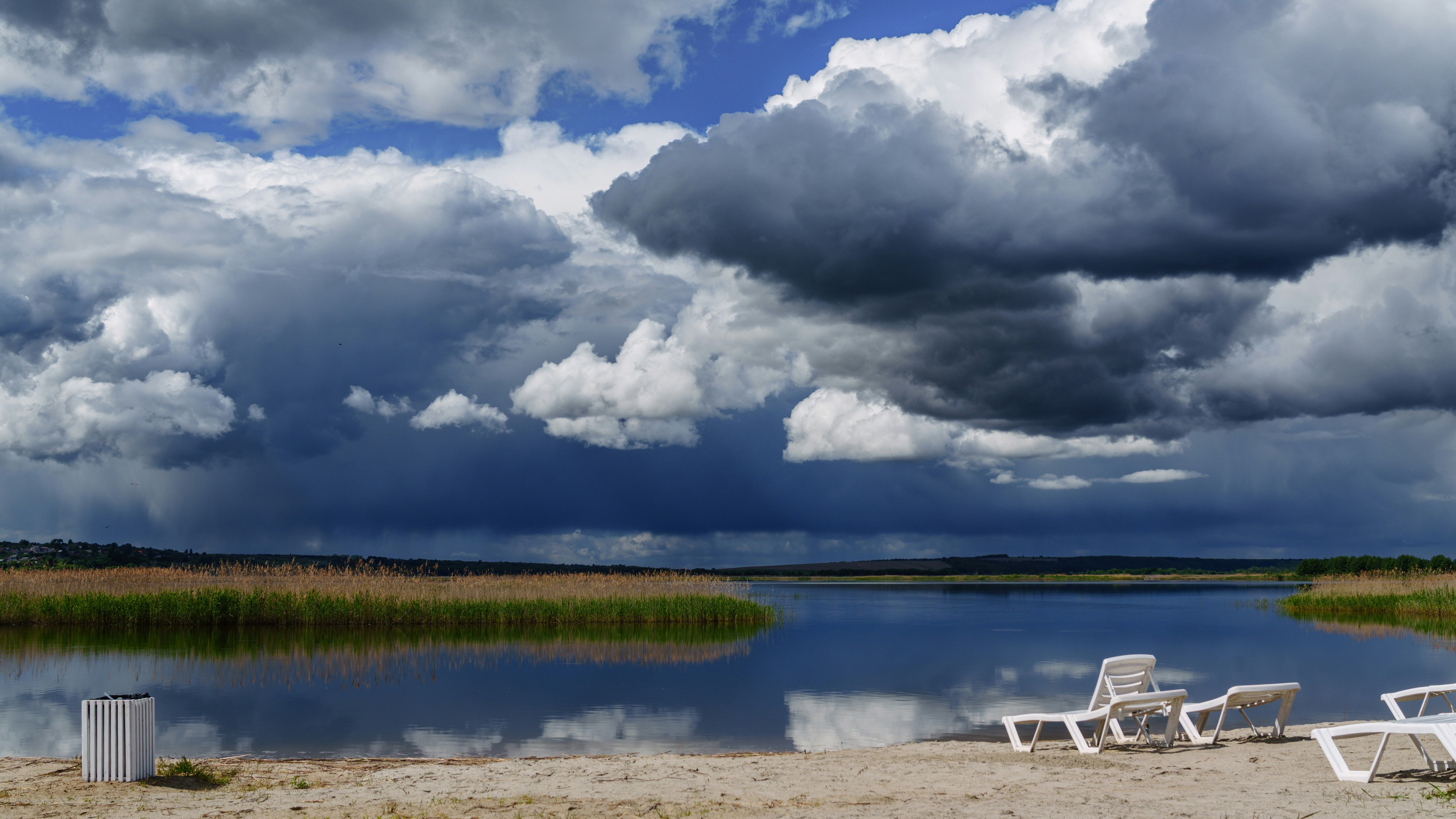 Storm Reflections over a Quiet Lake