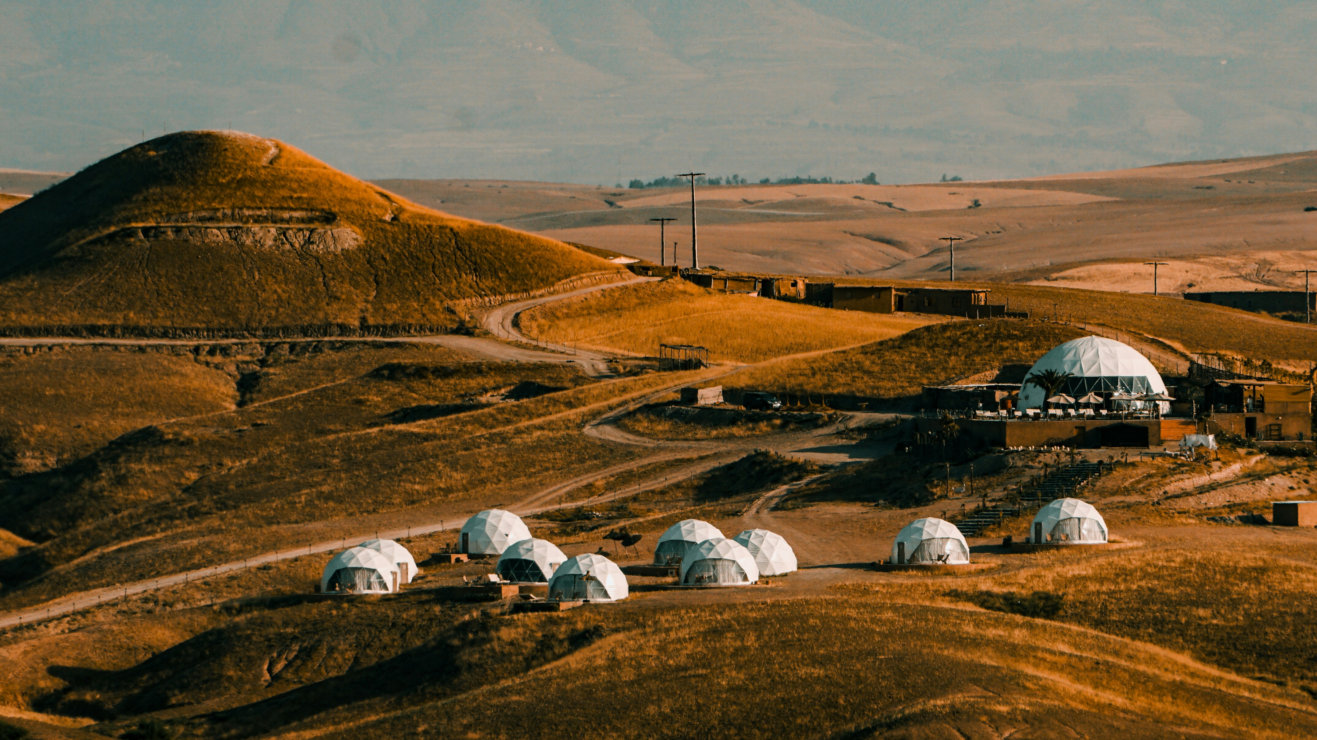 Desert Dome Camp Under Wide Skies