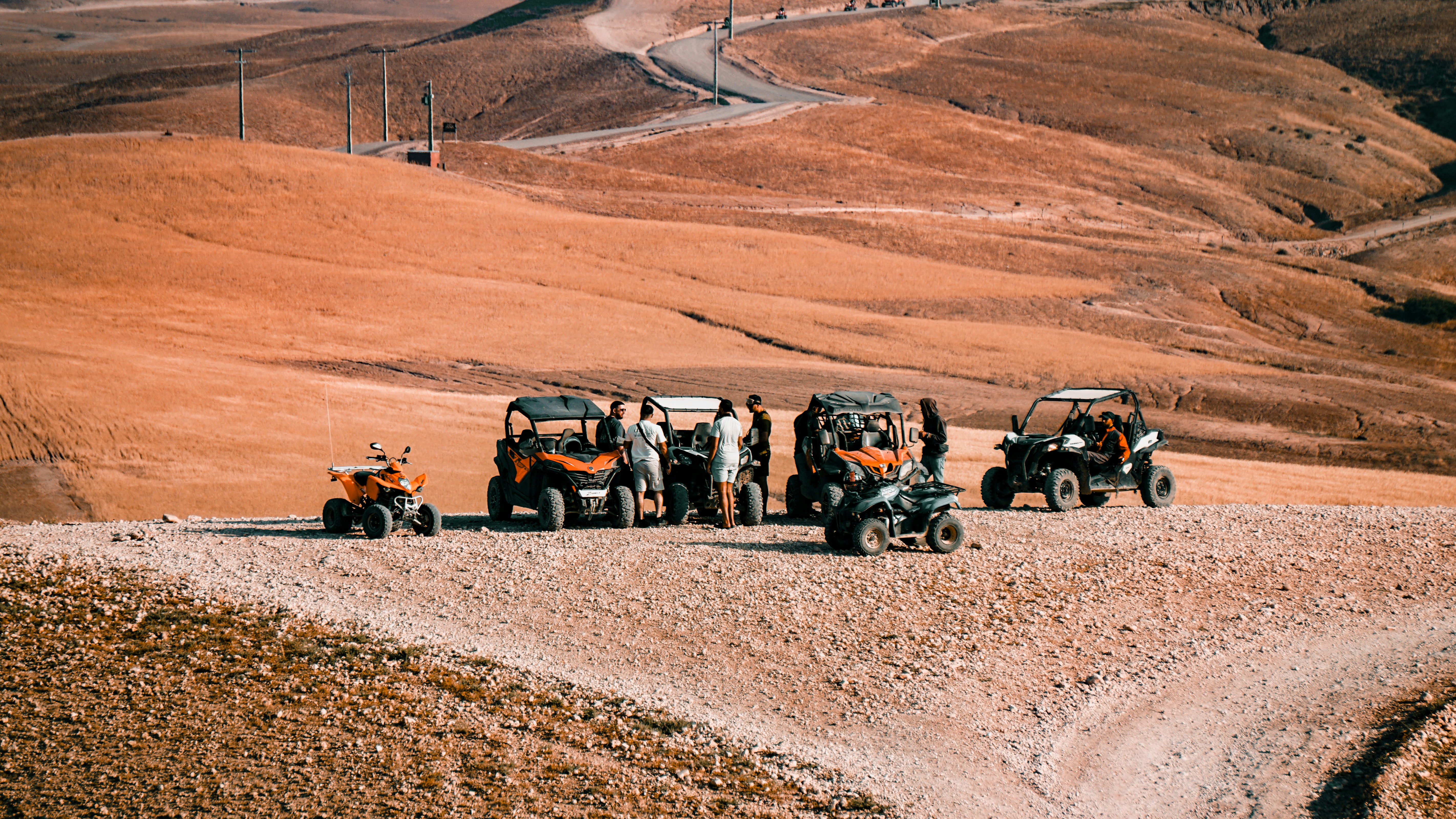 Ridgeline Rendezvous: Off‑Road Group Amid Desert Scape