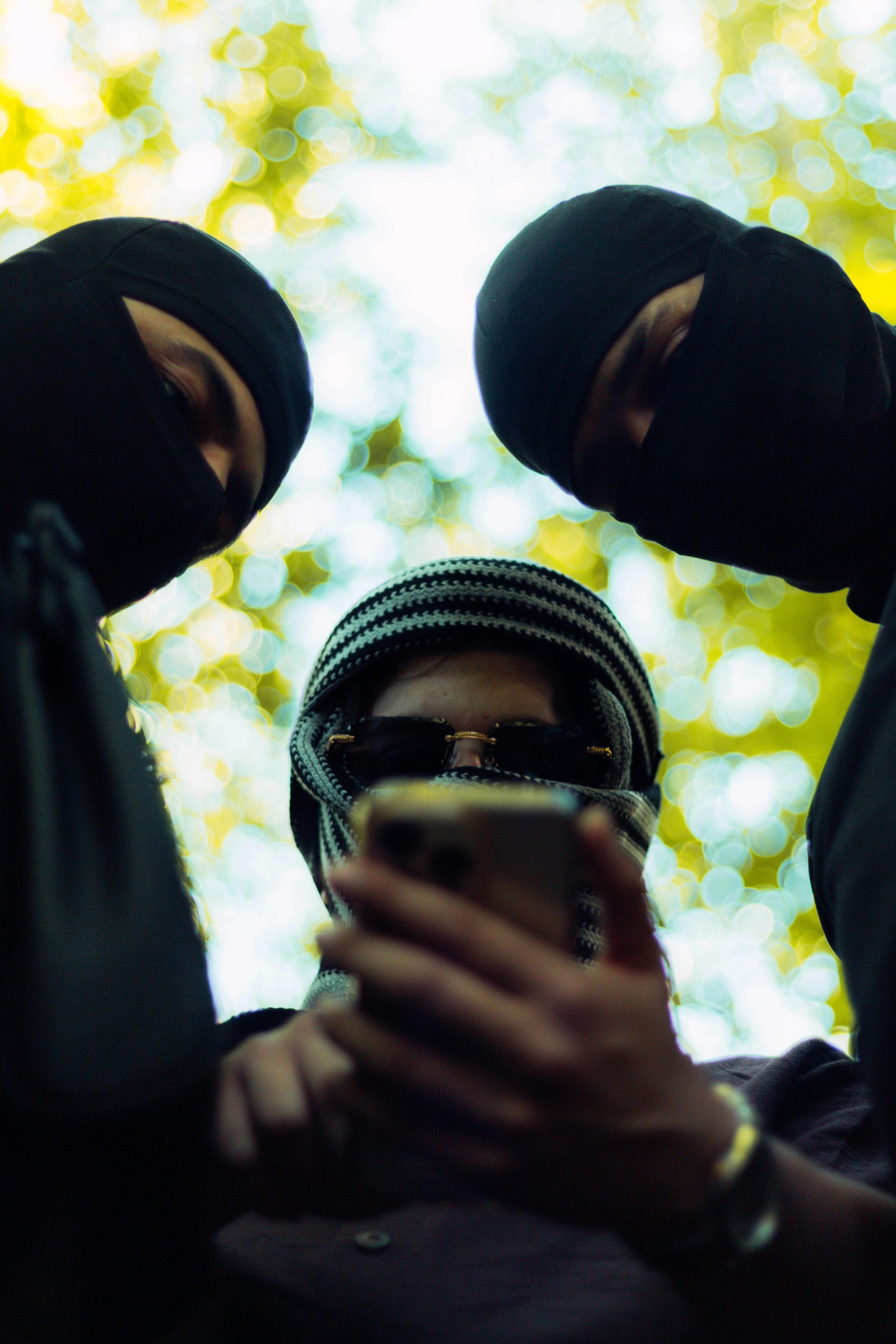 Undercover Gaze: A Trio of Silent Observers