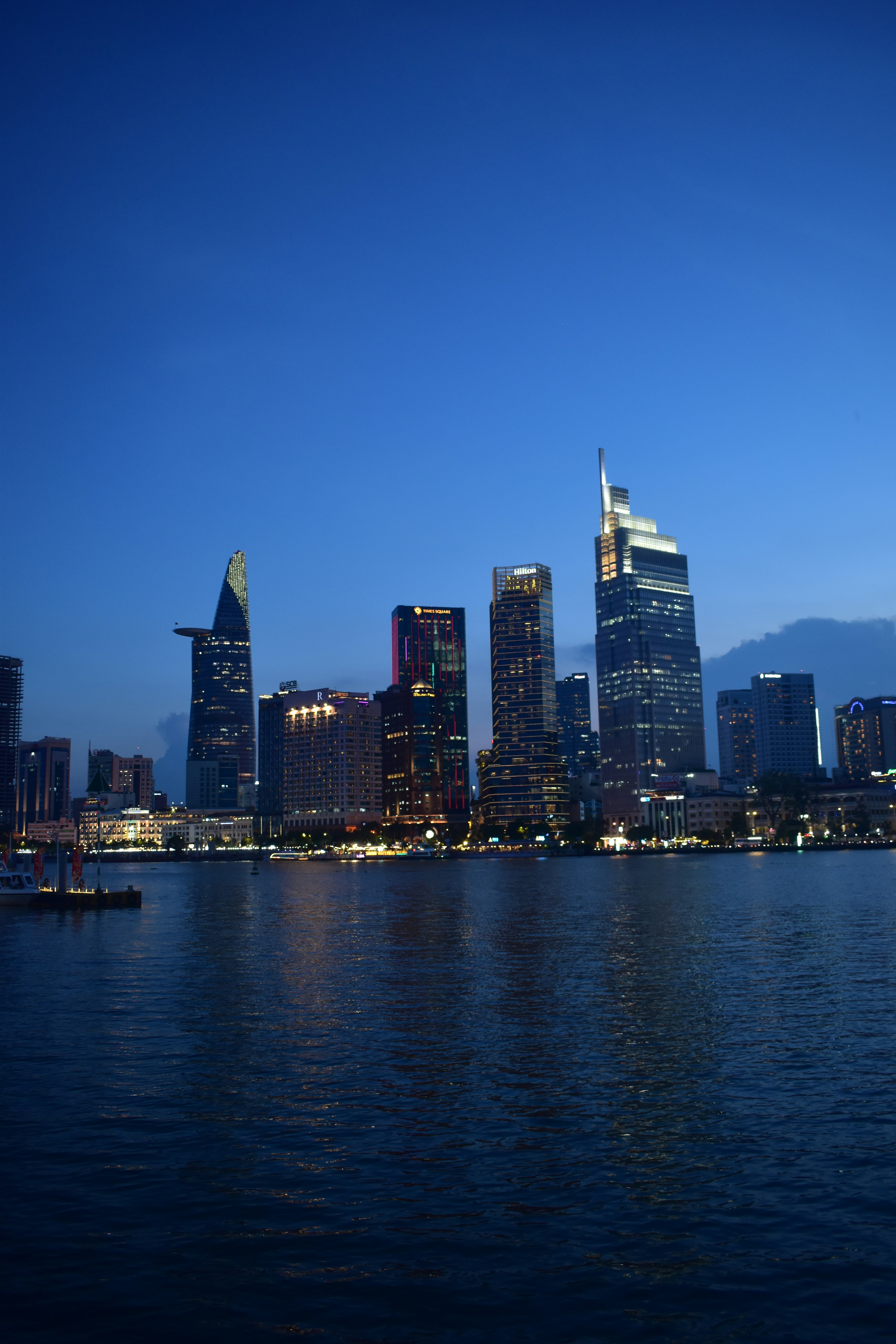City Lights Across the Bay: A Night Skyline from the Waterfront
