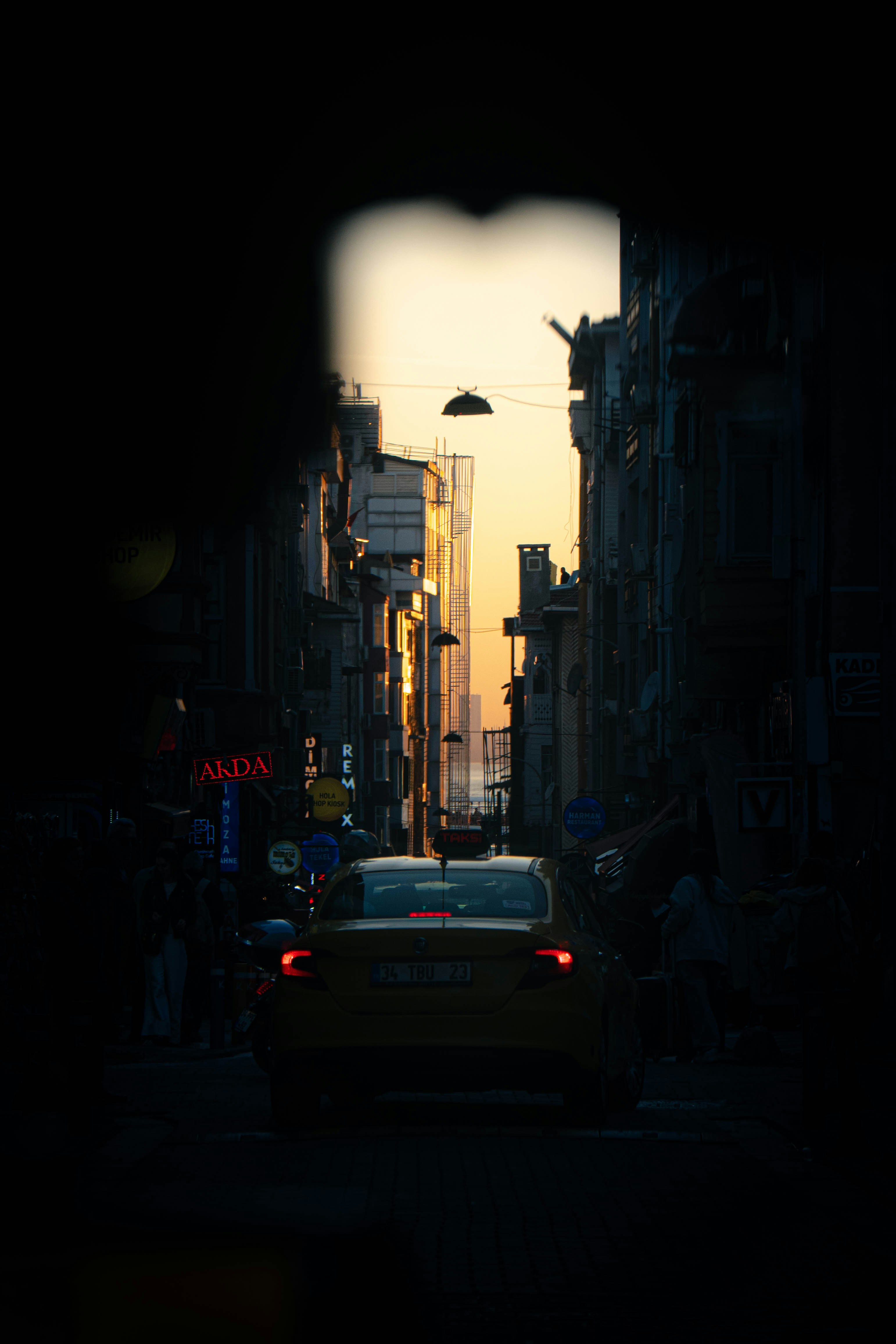 Sunlit Alleyway Toward the Distant Horizon