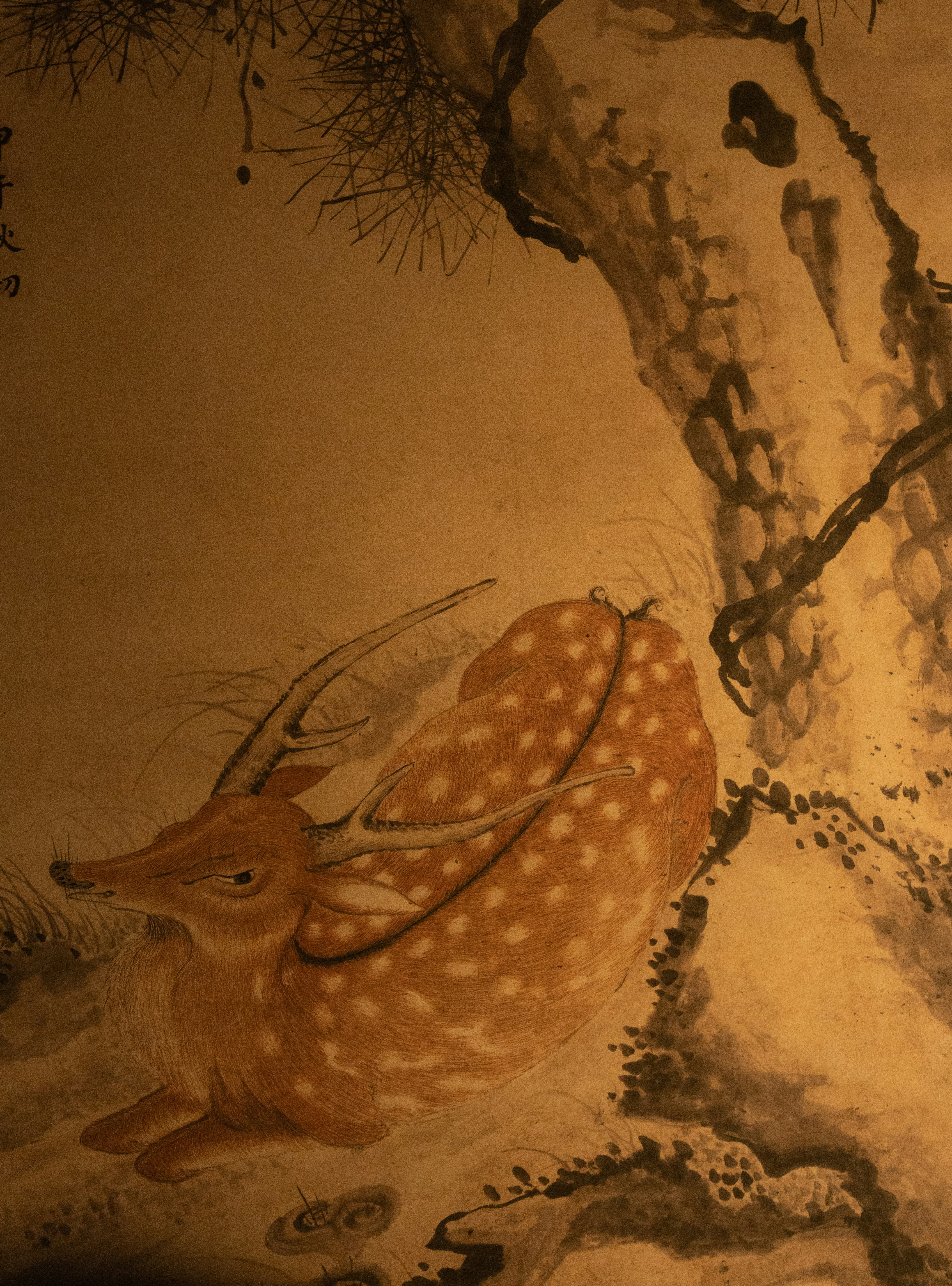 Moonlit Sage: A Deer Spirit Emerges from the Pine