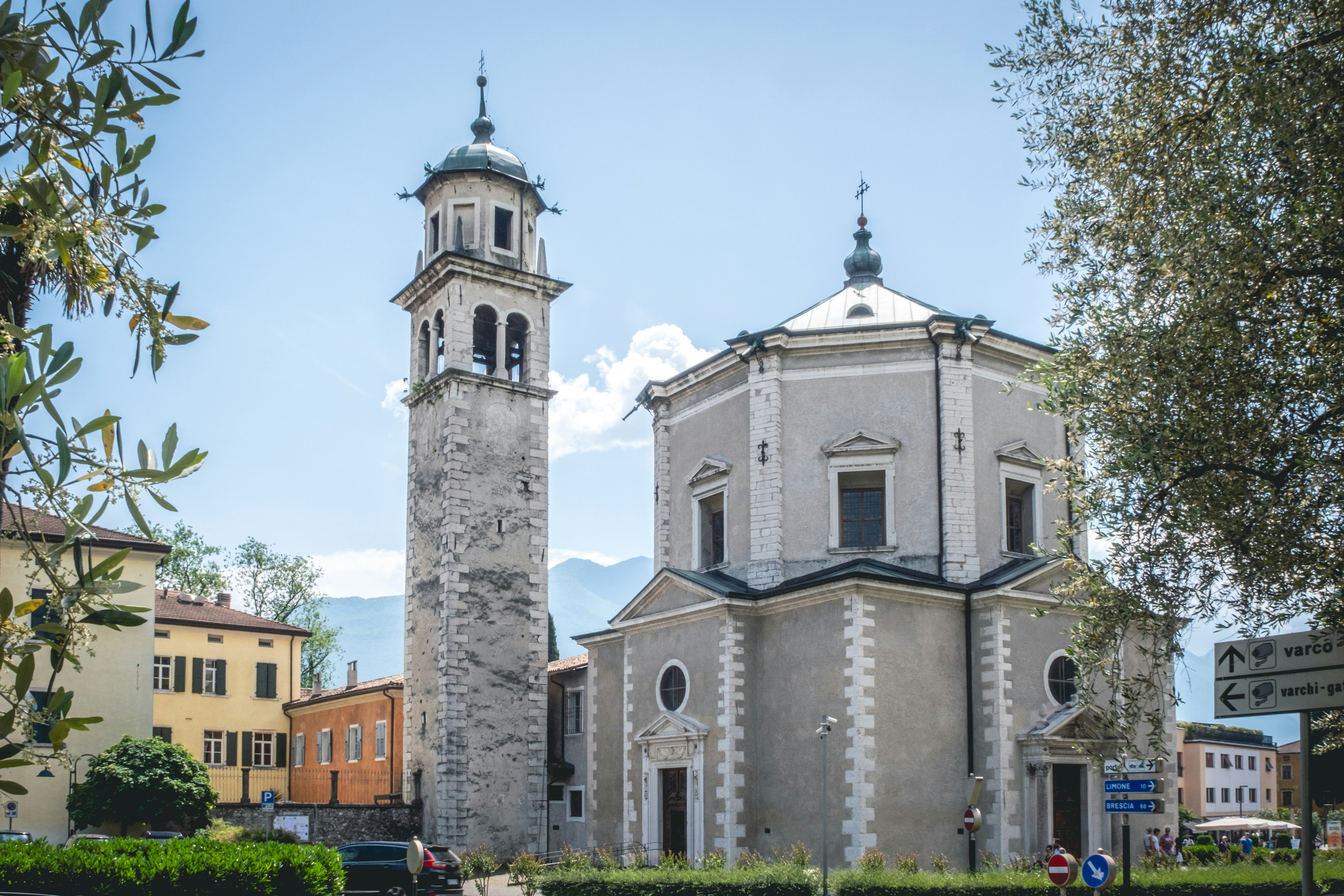 Bell Tower and Baroque Facade: A Tuscan-tinged Church Portrait