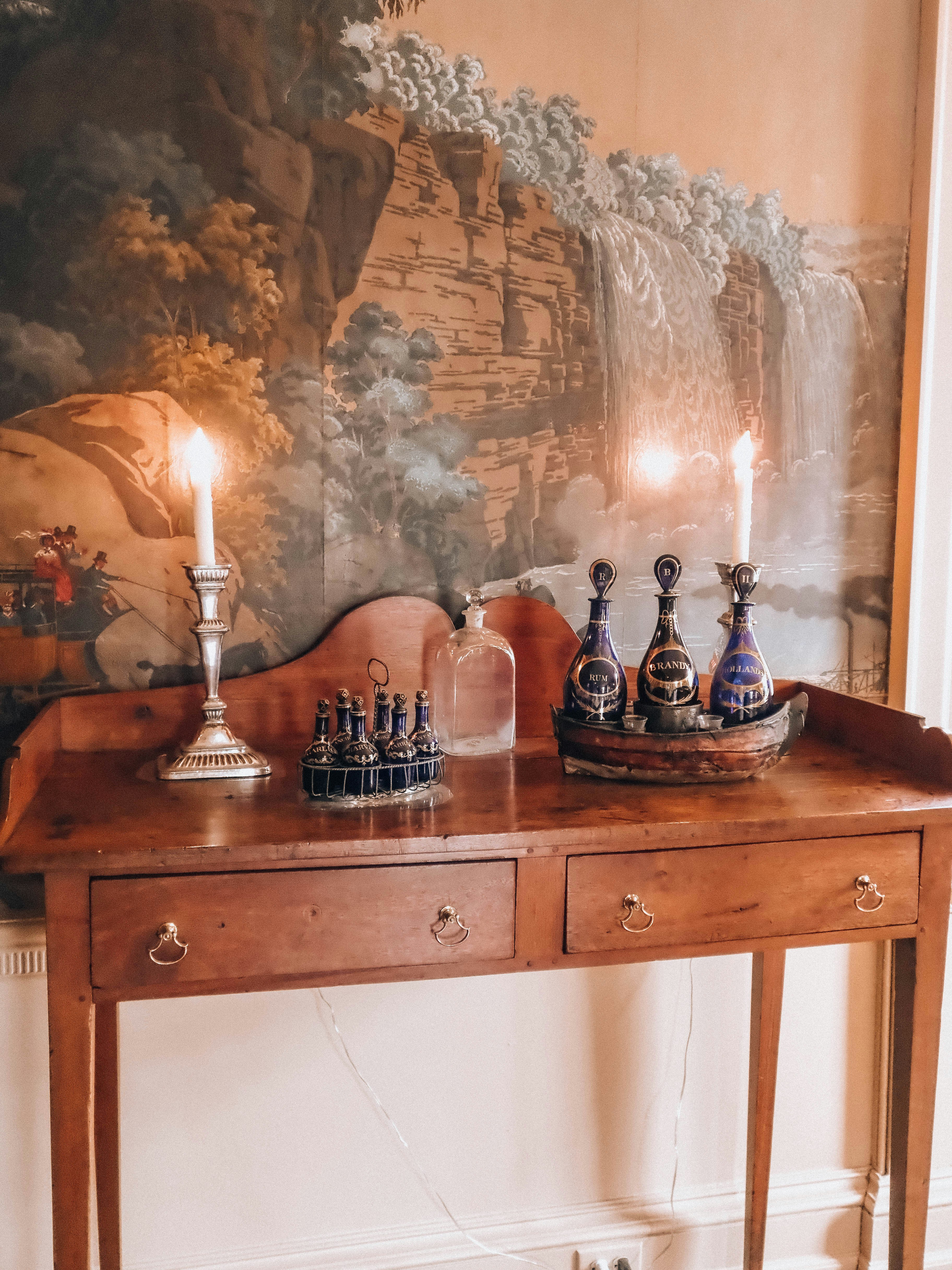 Candlelit Still Life on a Vintage Console