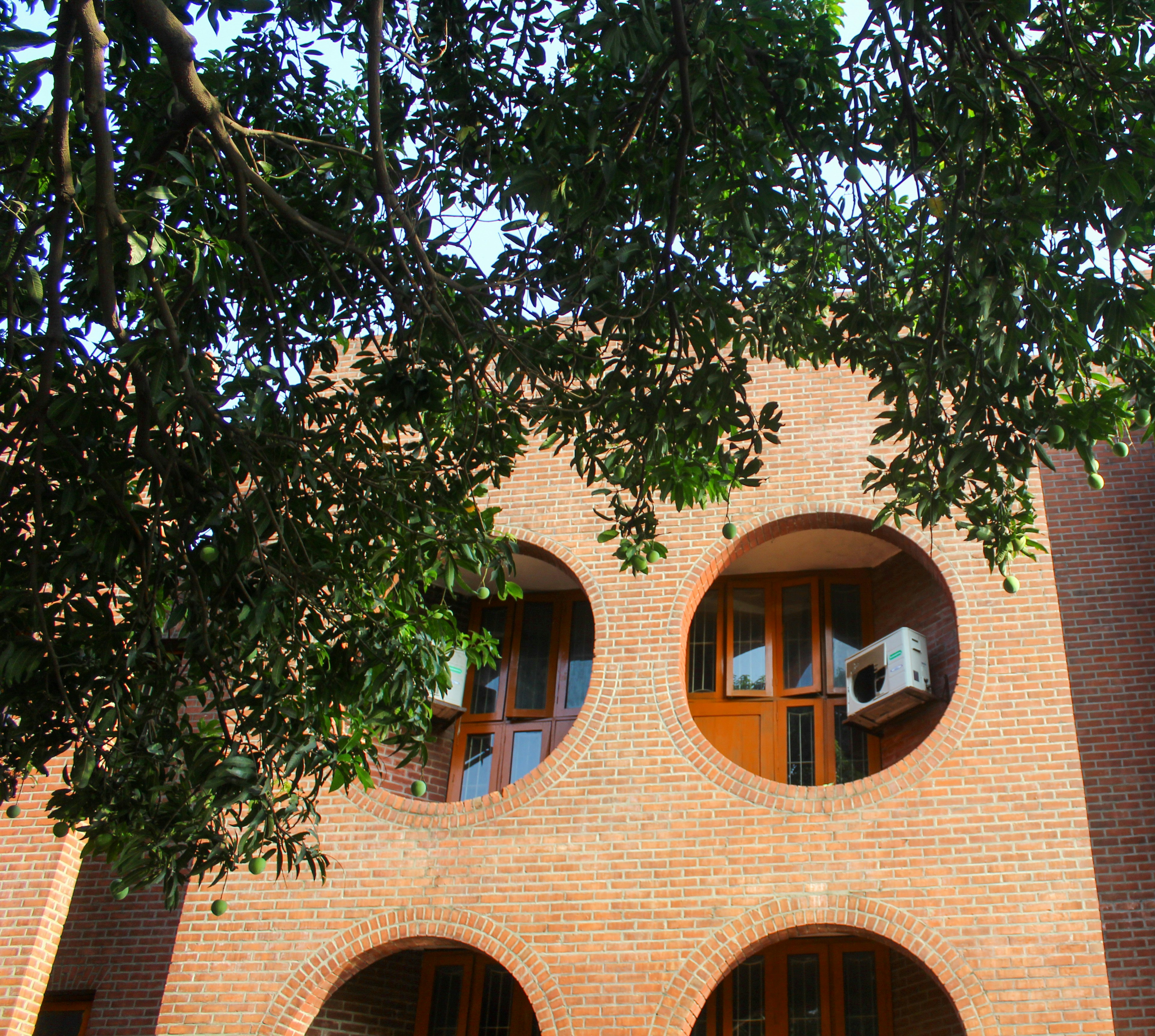 Brick Arches Beneath Fringes of Green