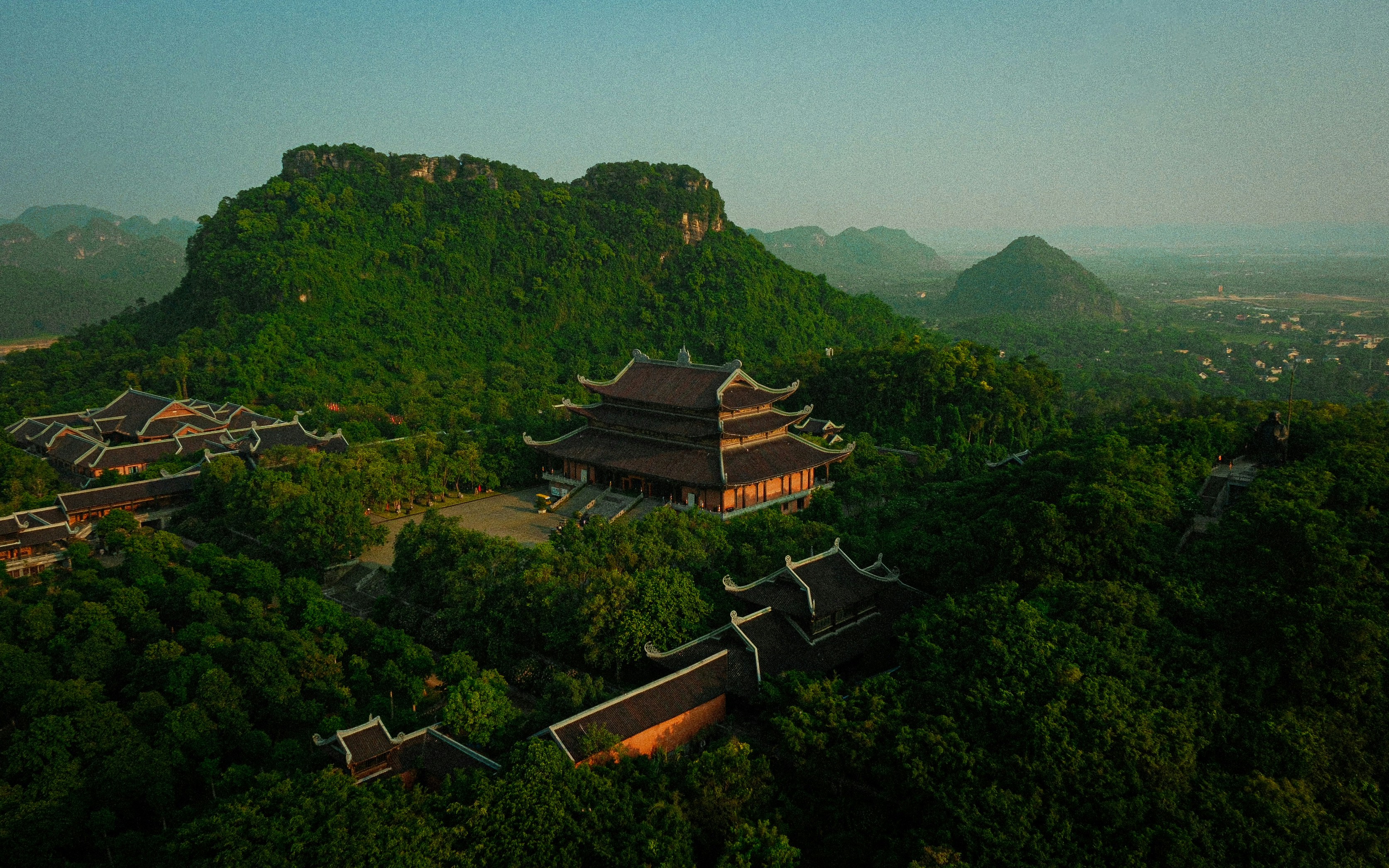 Hilltop Temple Complex Embraced by Greenery