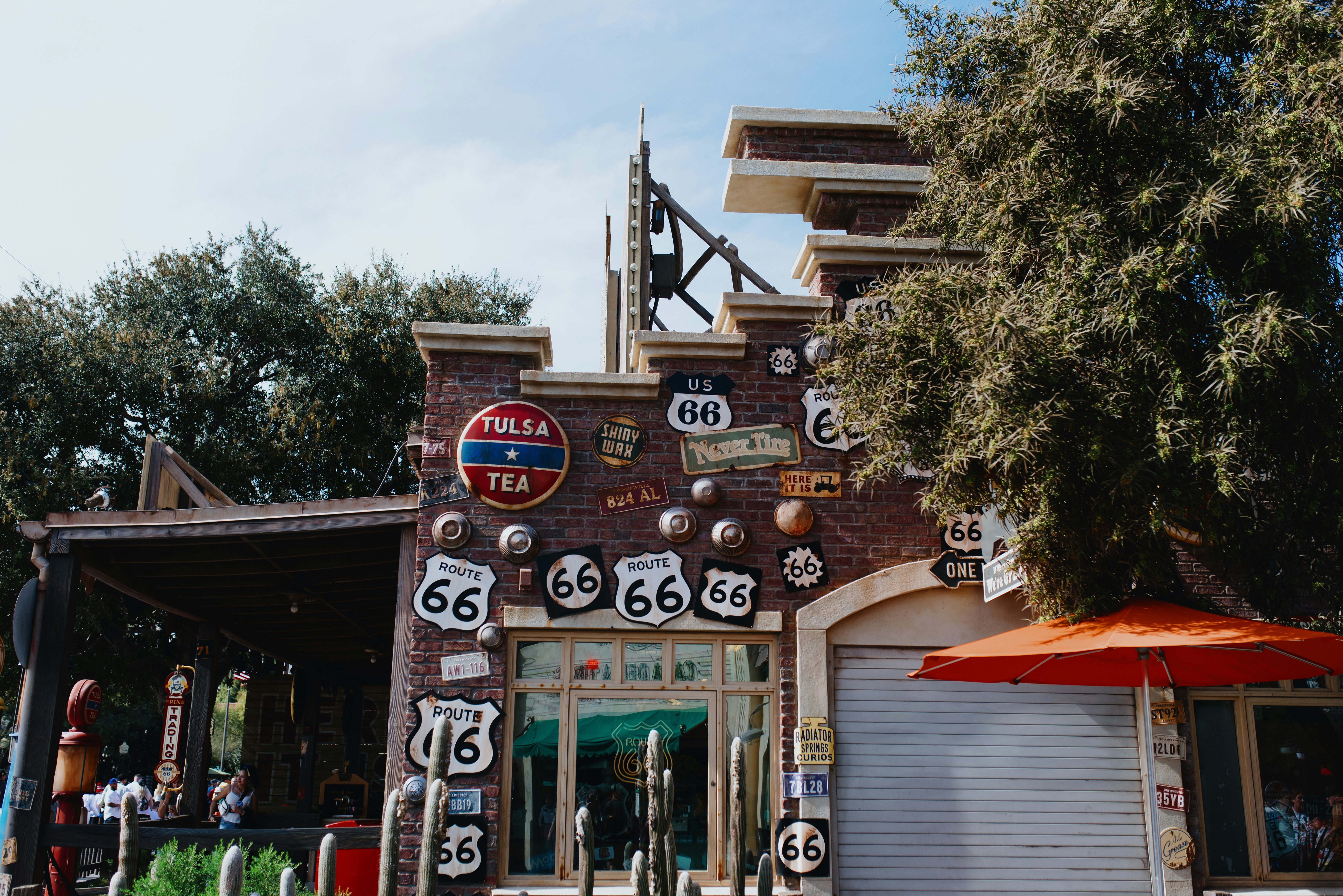Route 66 Curiosities: Vintage Imprints on a Brick Side Street