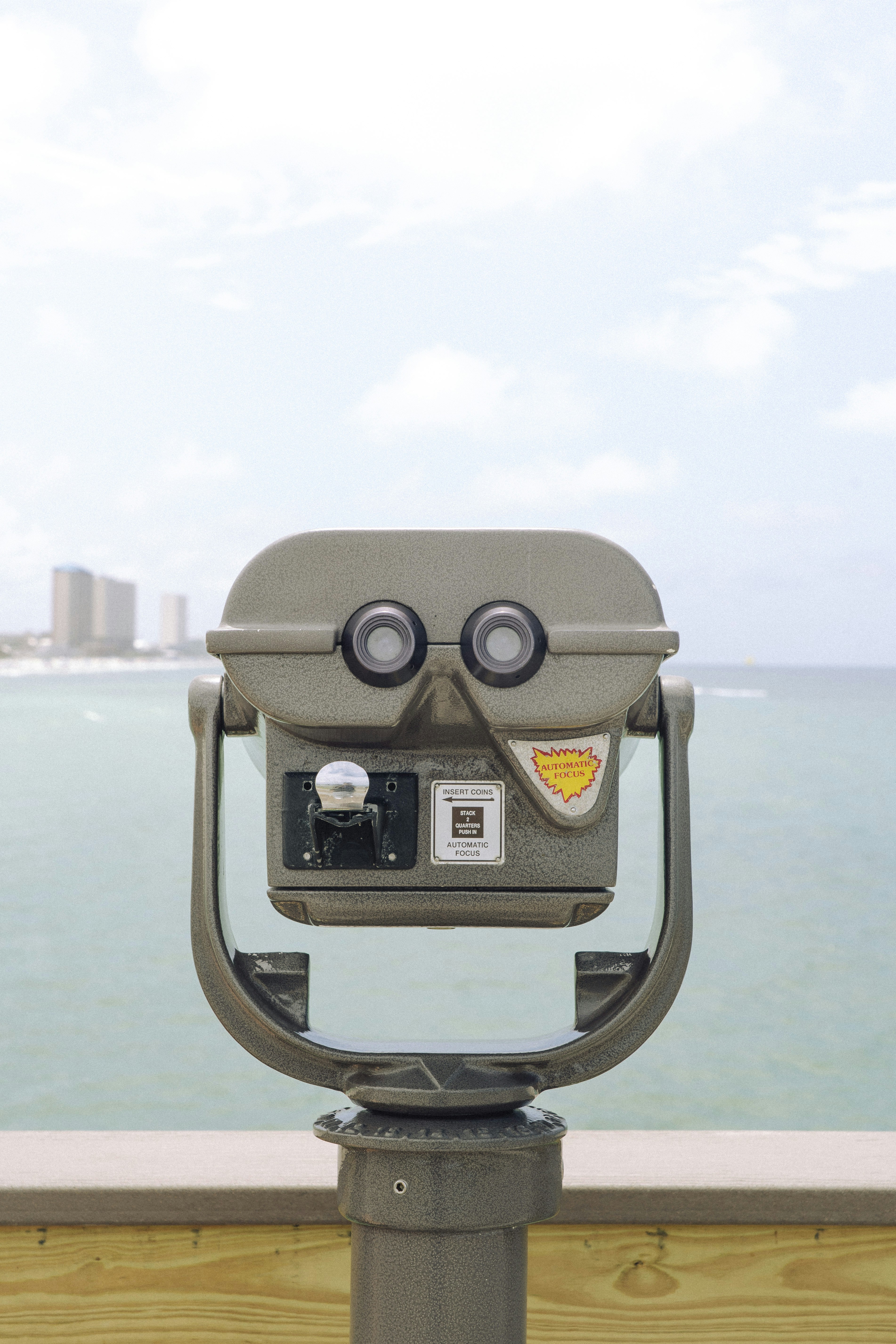 Coastal View through a Mascut Coin-Operated Binoculars