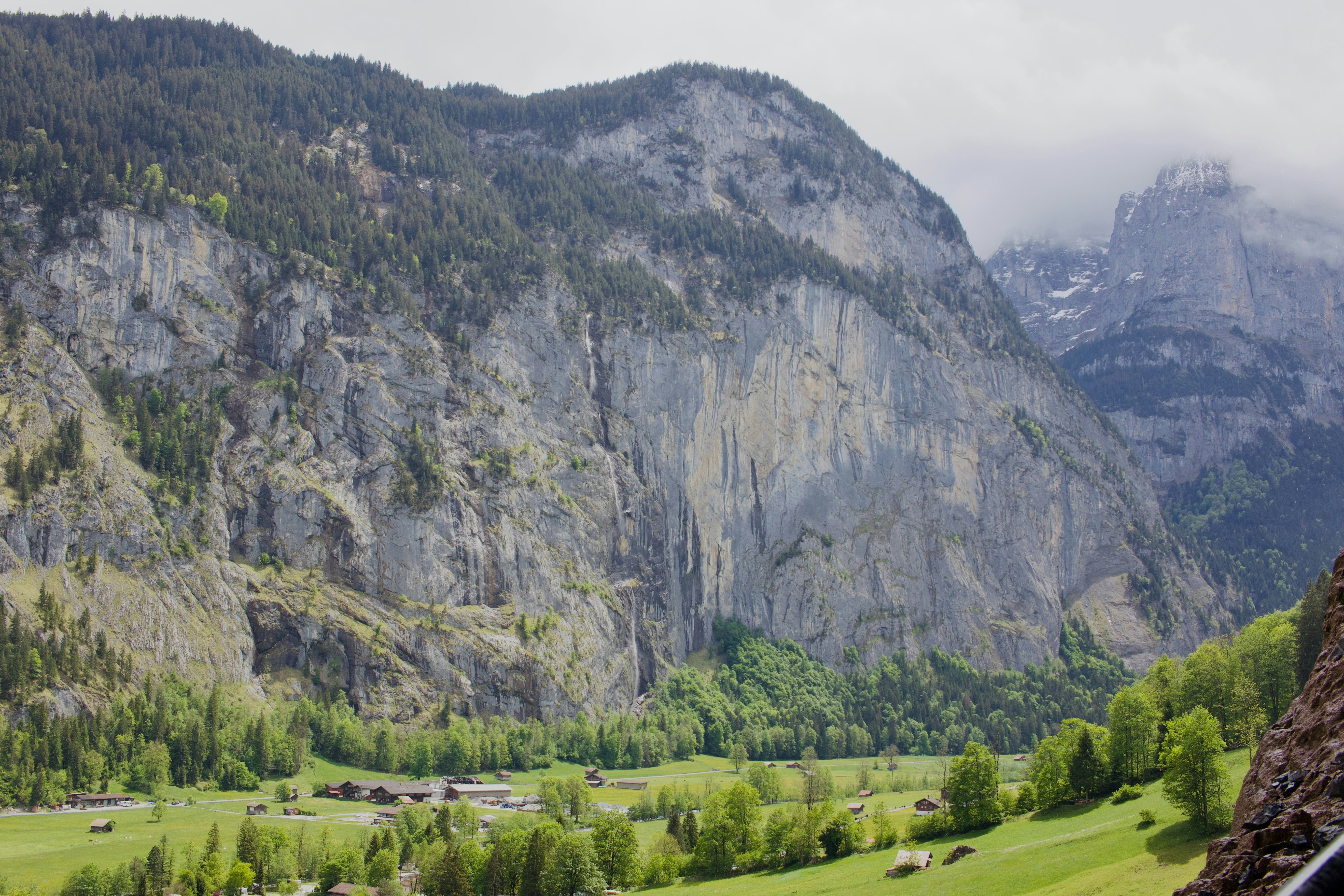 Valley Floor Beneath Majestic Rock Faces