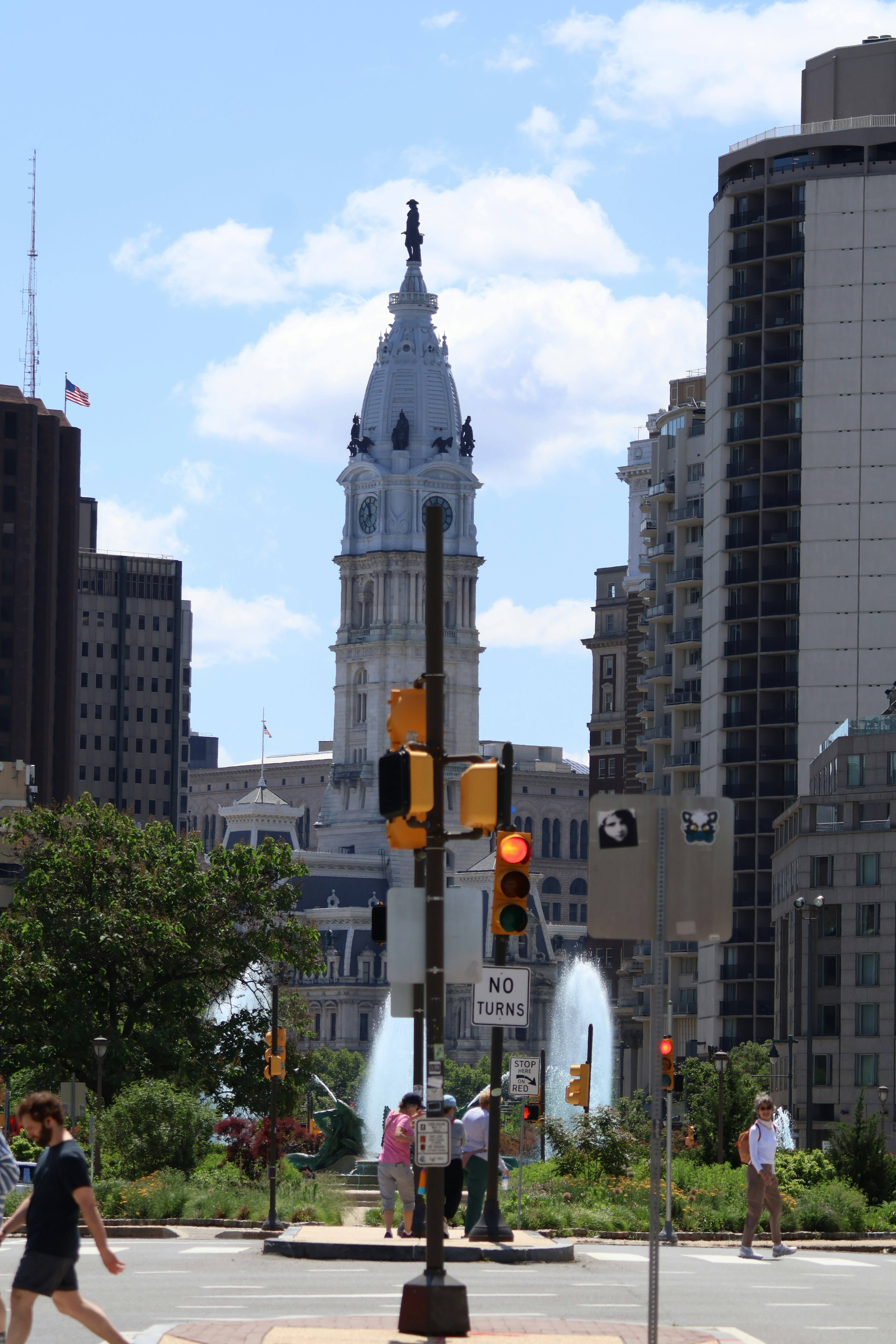City Cathedral in the Glass: A Streetlevel View Toward a Victorian Spire