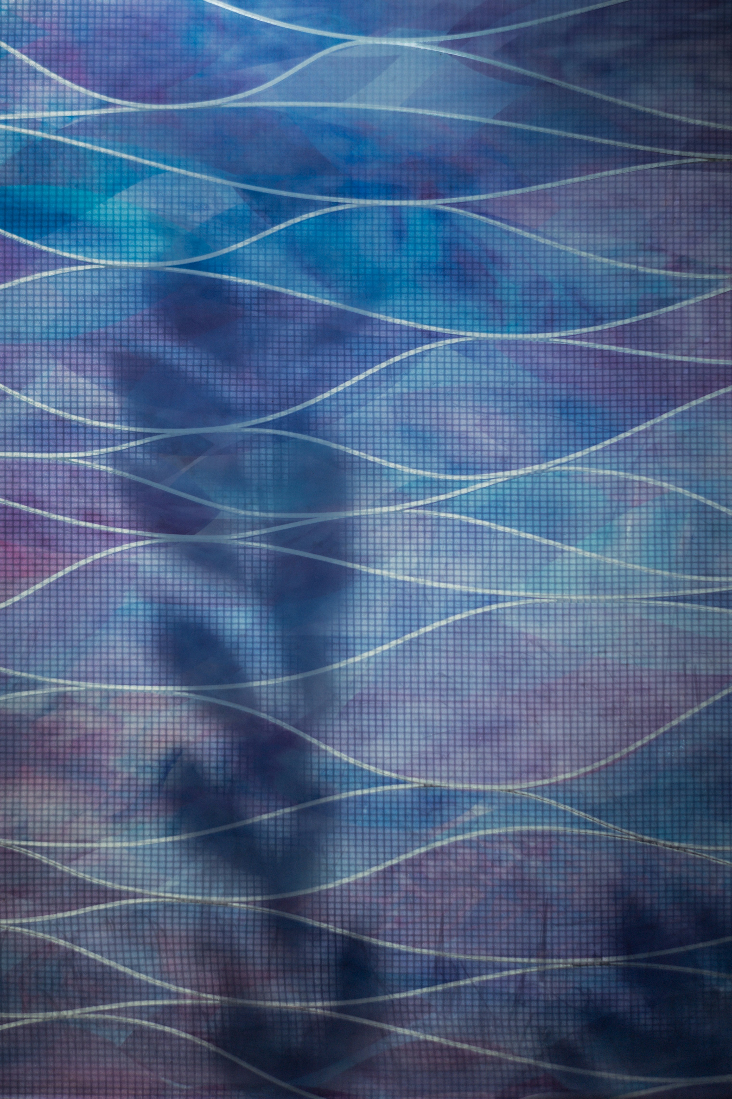Waves of Color: Abstract Mesh Over a Grid