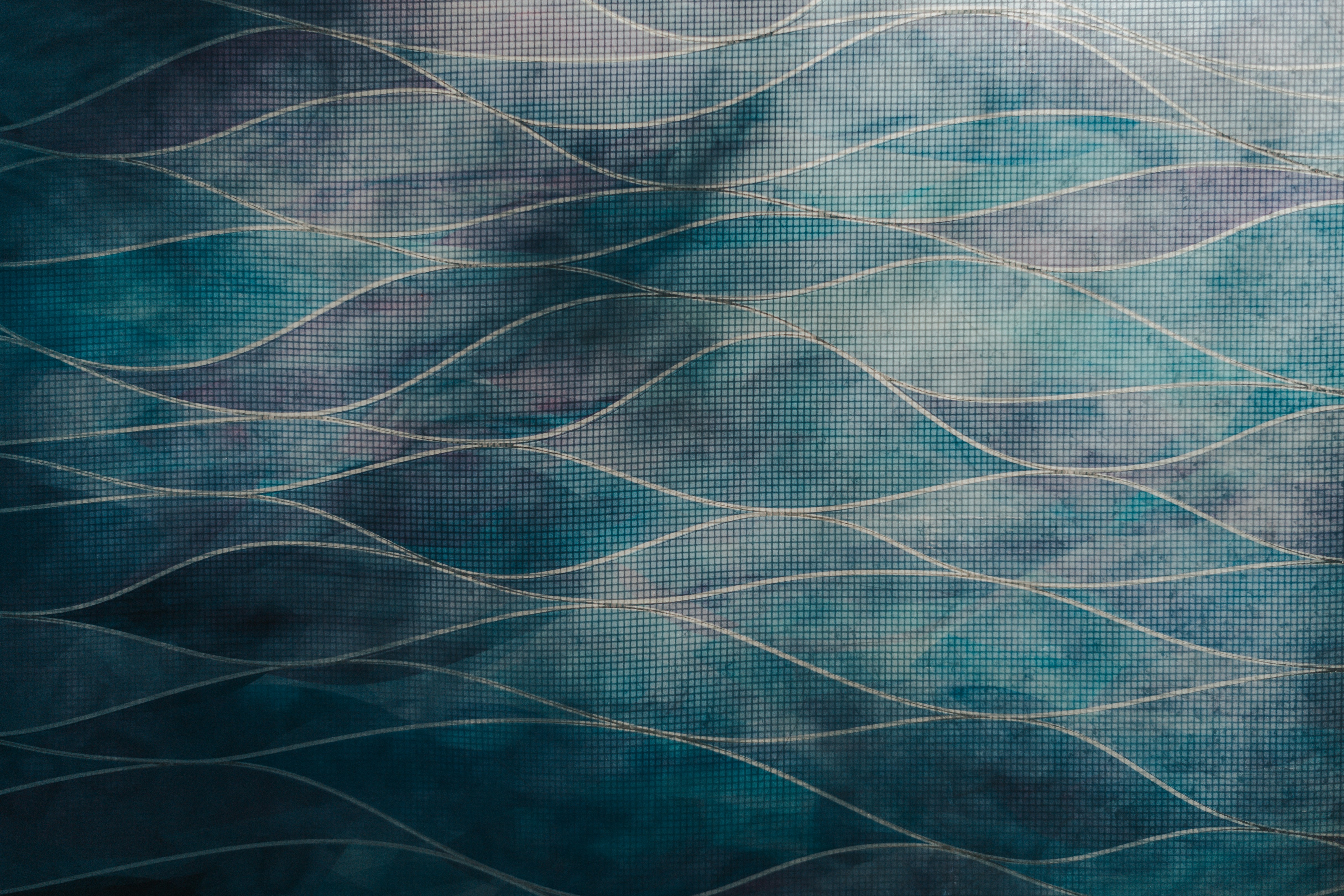 Wavelike Veils: A Tapestry of Blue Tines
