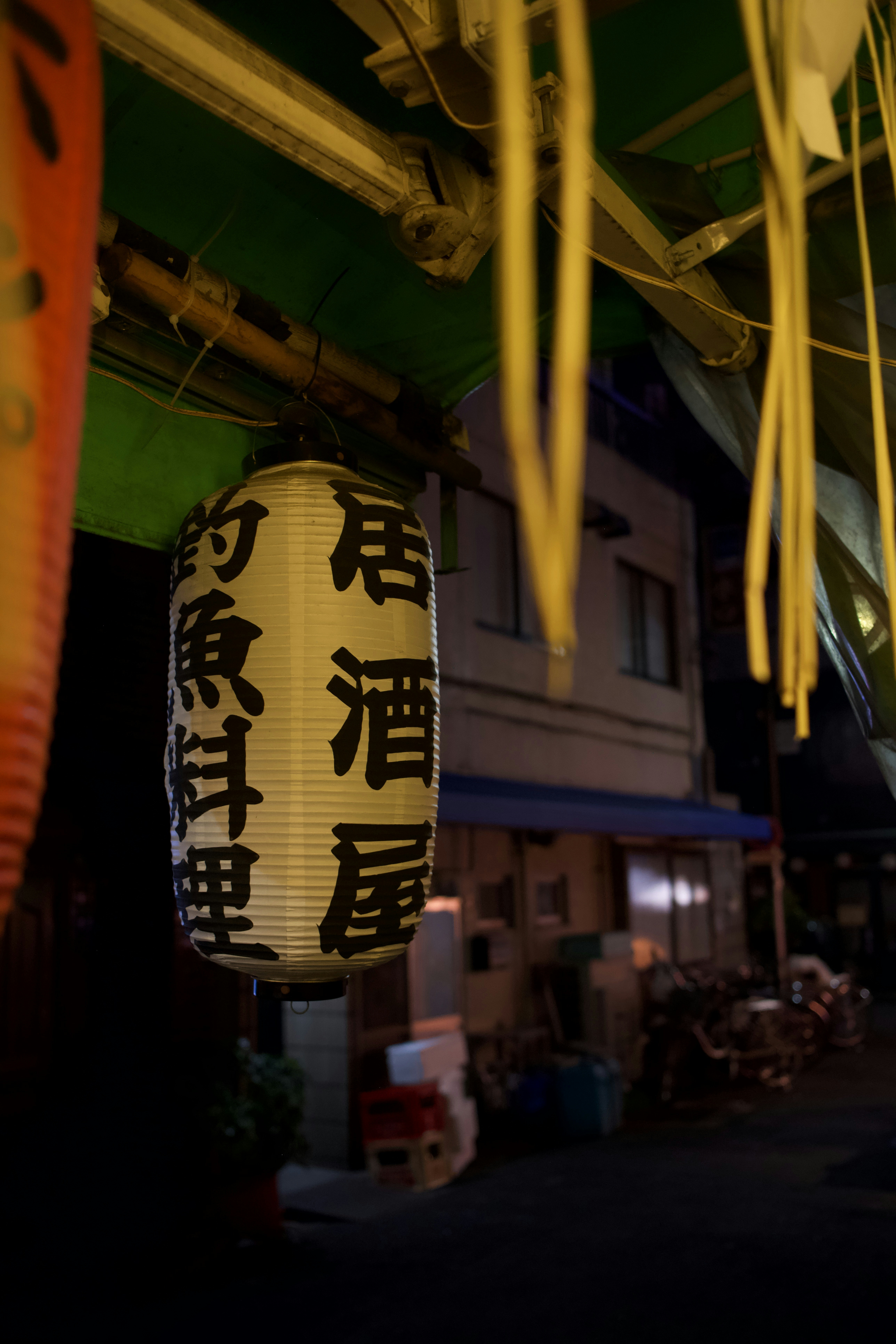 Lantern Glow in a Quiet Night Alley