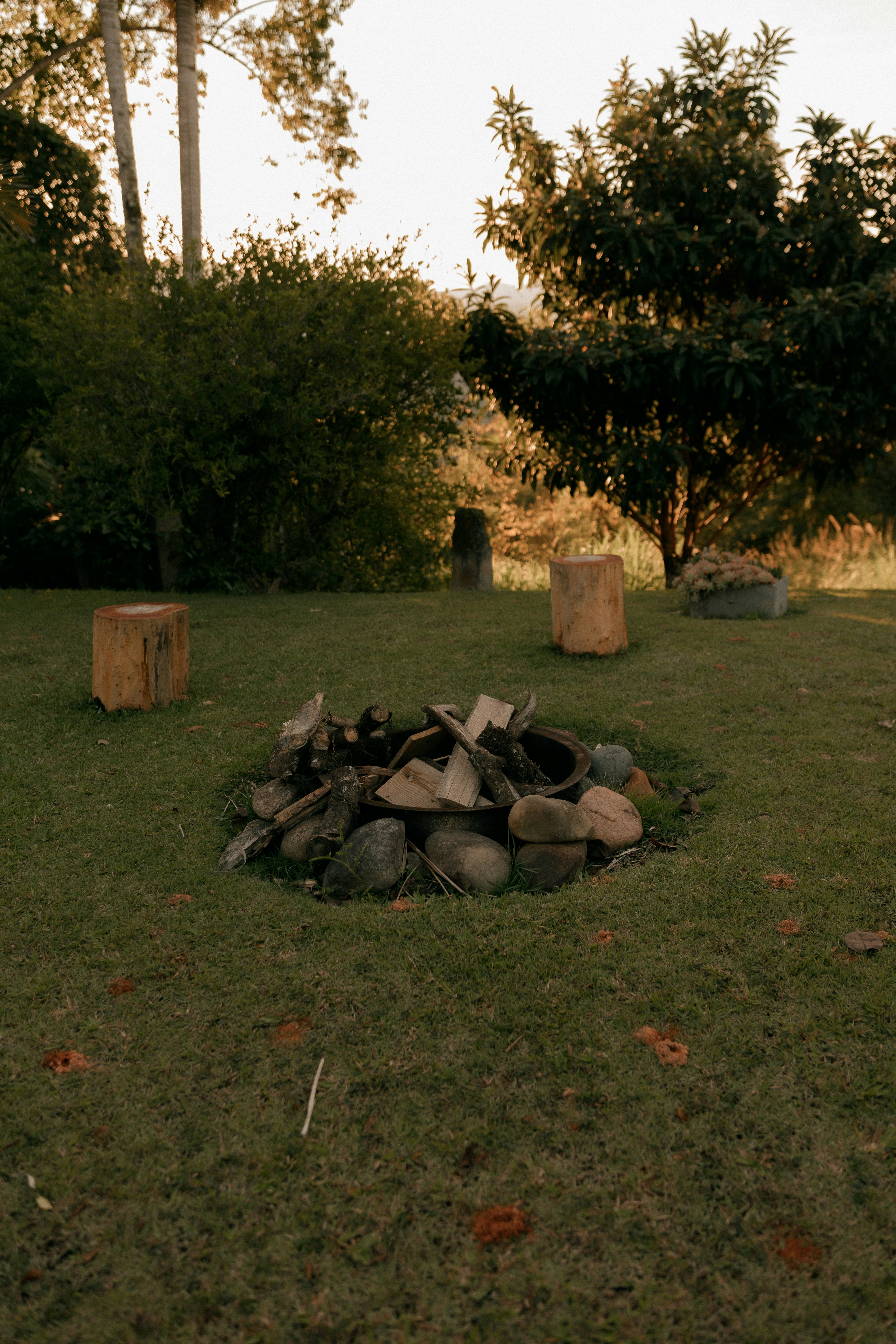 Campfire Circle in Autumn Light
