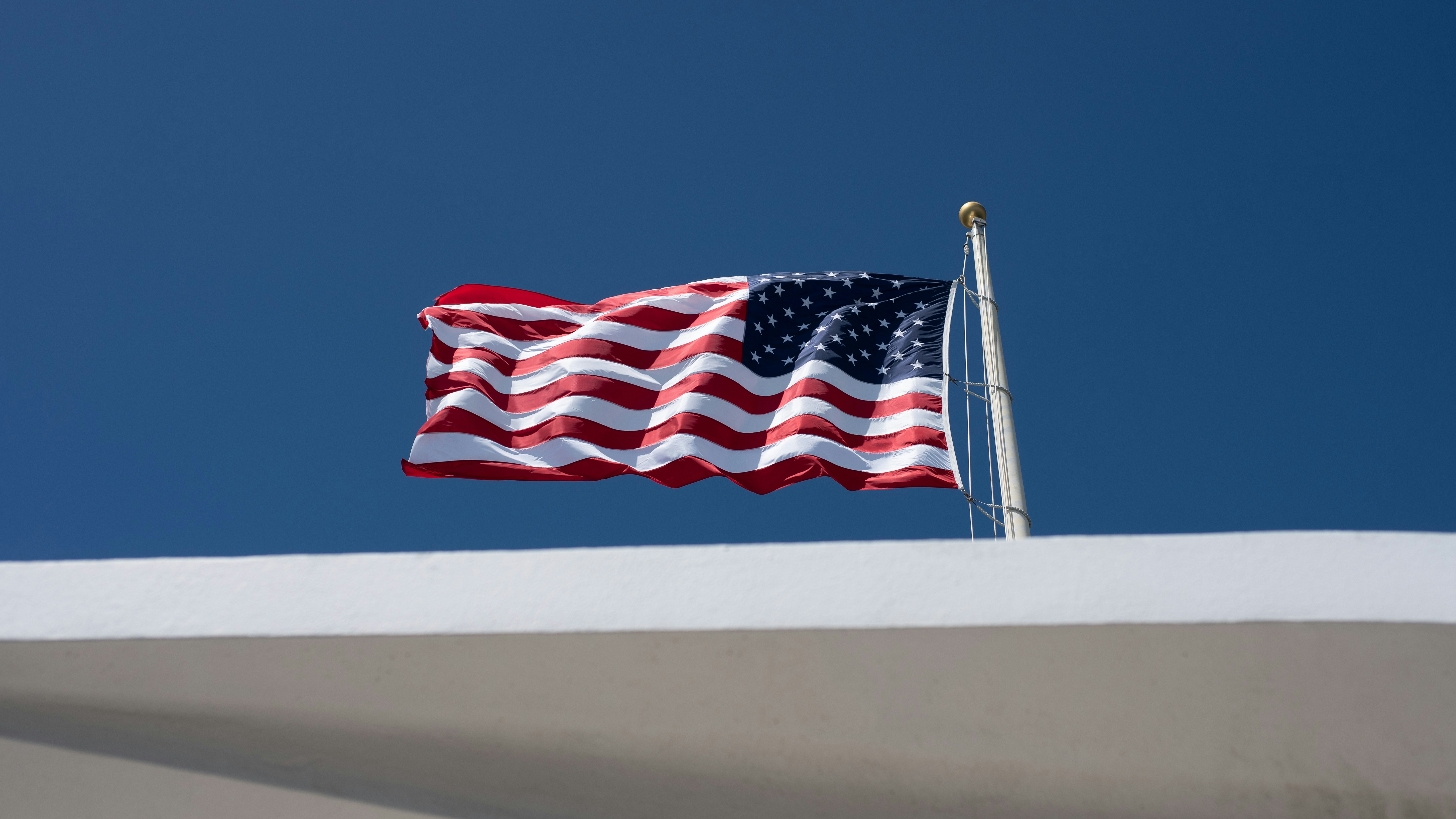 Flag on a Clear Blue Crest