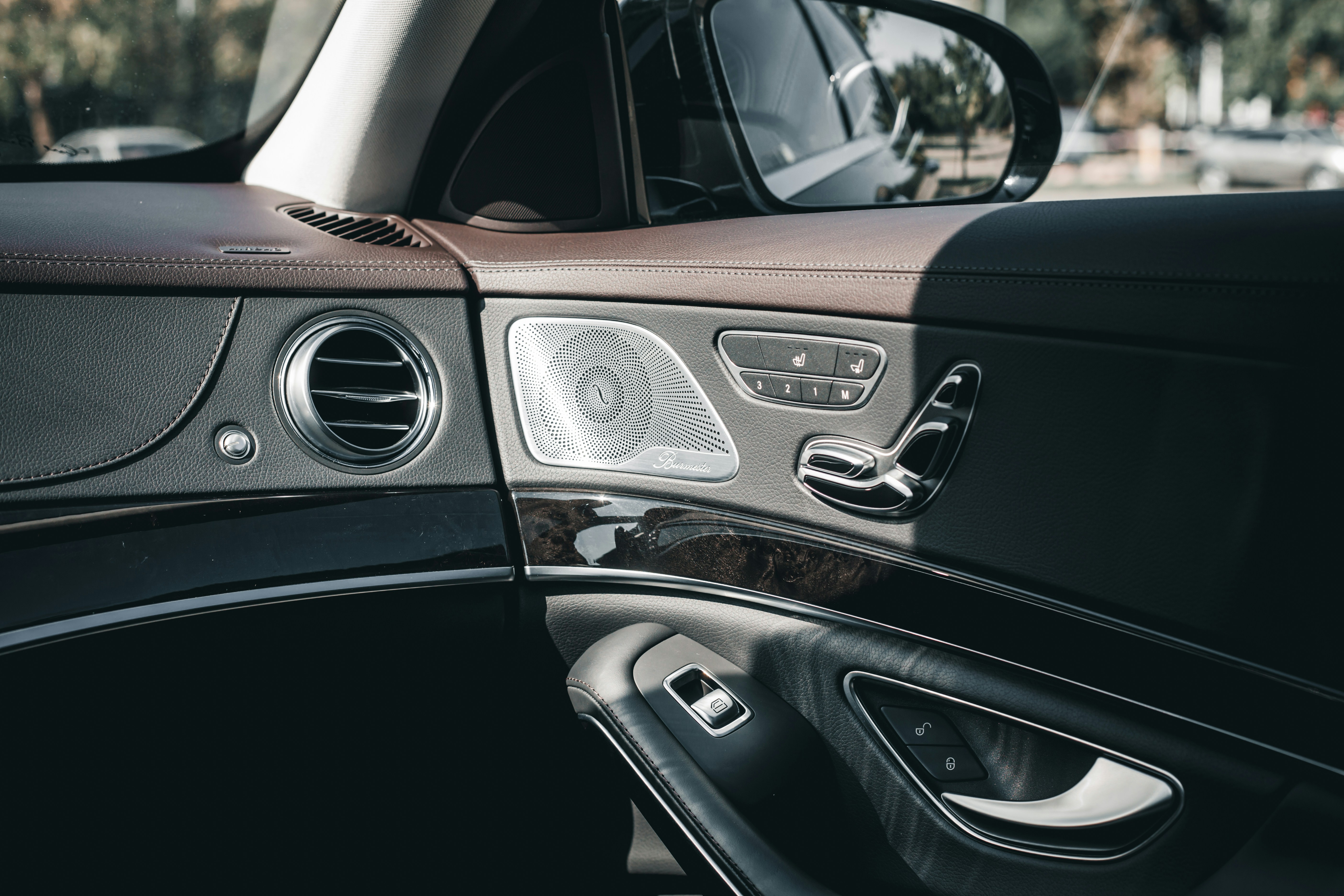 Luxurious Car Interior: Quiet Elegance of Wood and Leather
