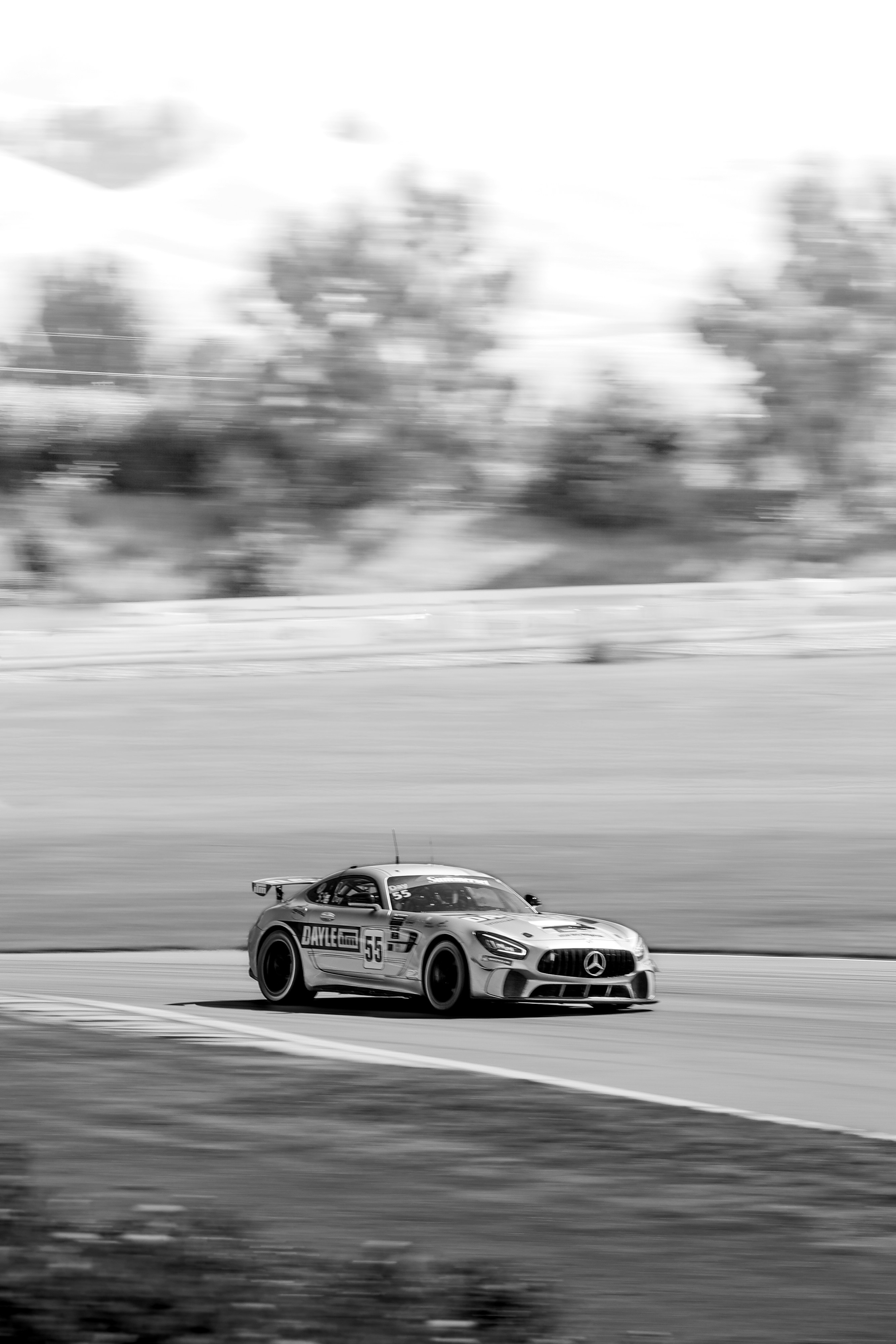 Mercury in Motion: Mercedes-AMG GT3 Hurled Across the Track