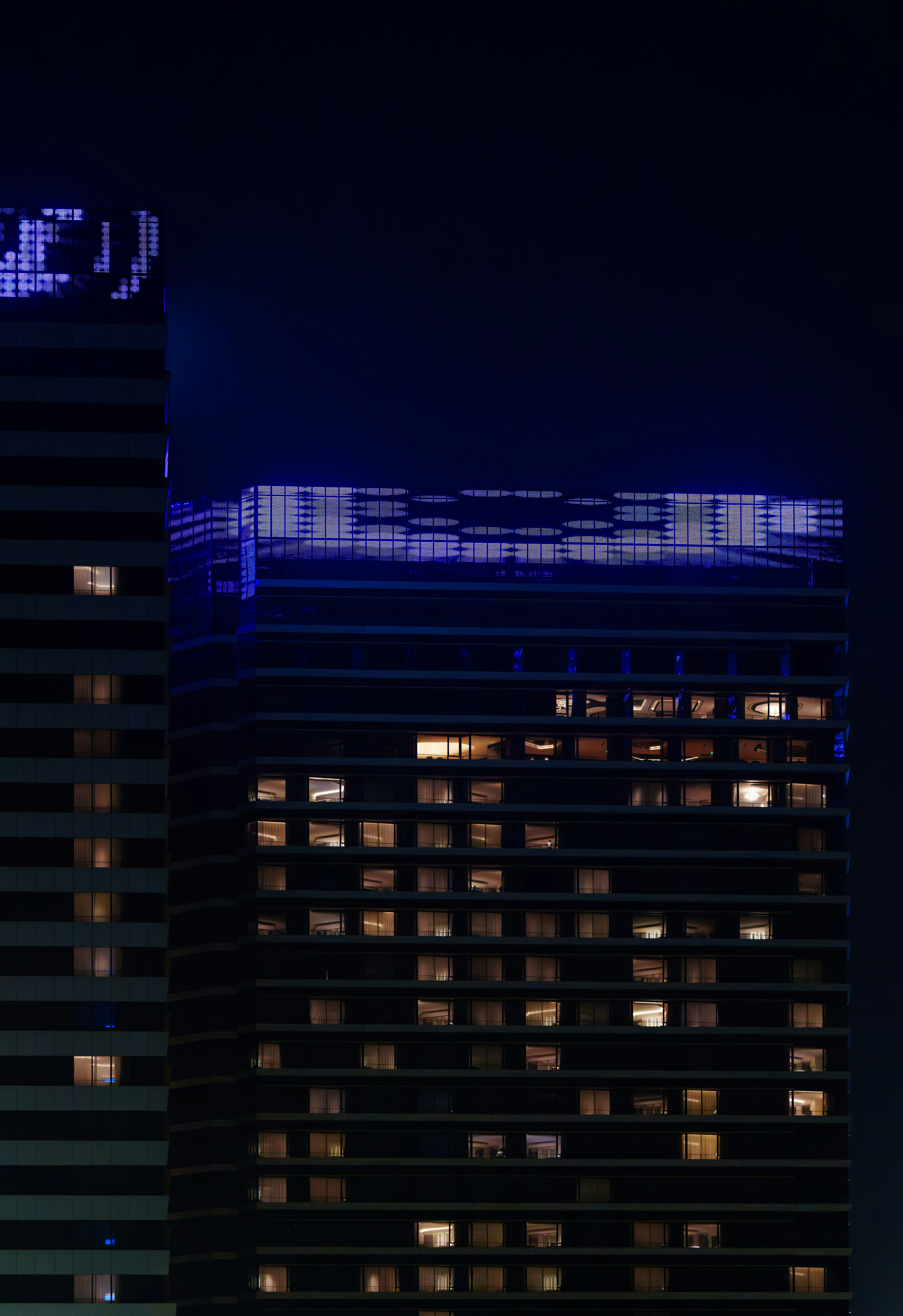 Neon Veil over a Midnight Skyline