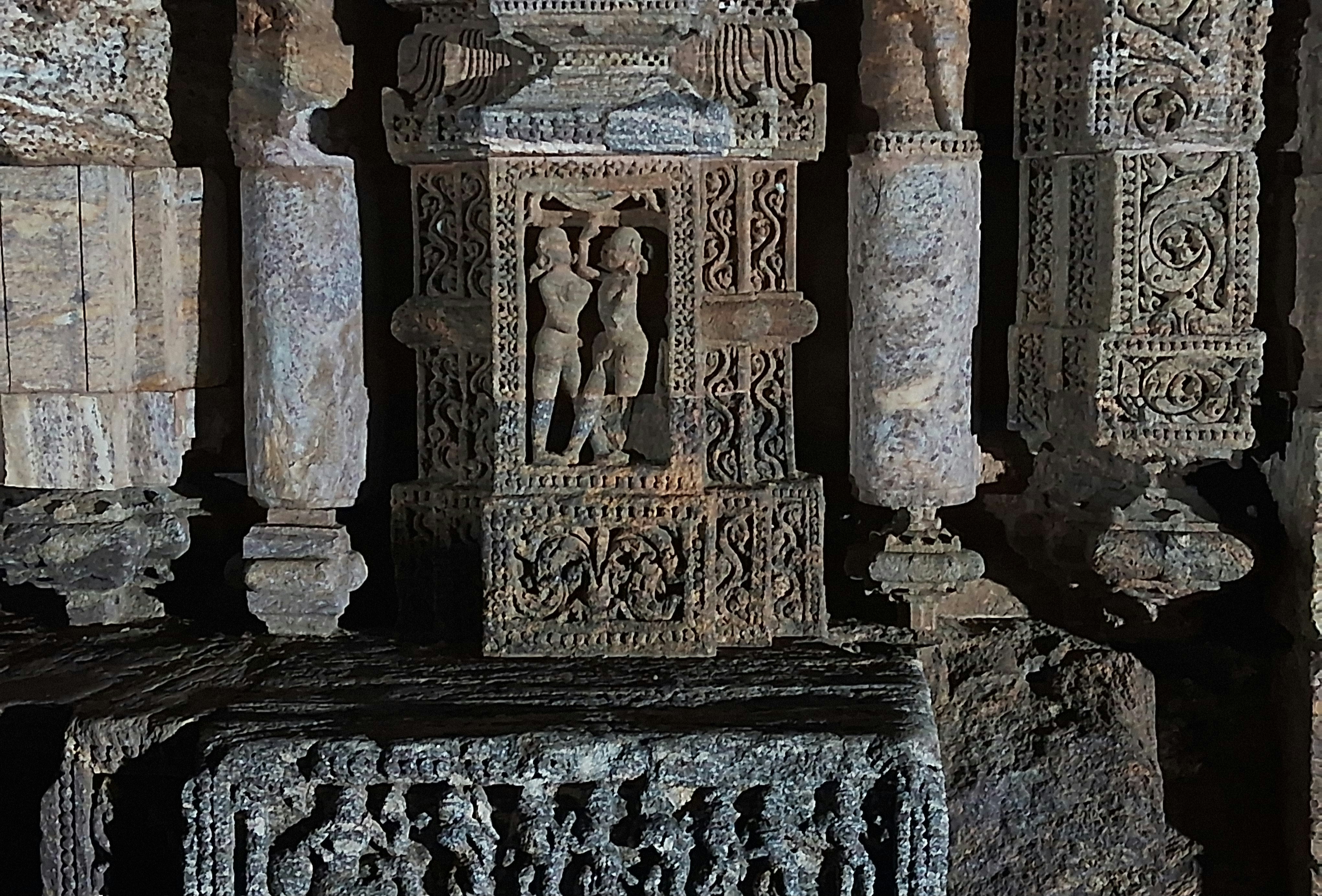 Carved Relic in Shadowed Cornerstone