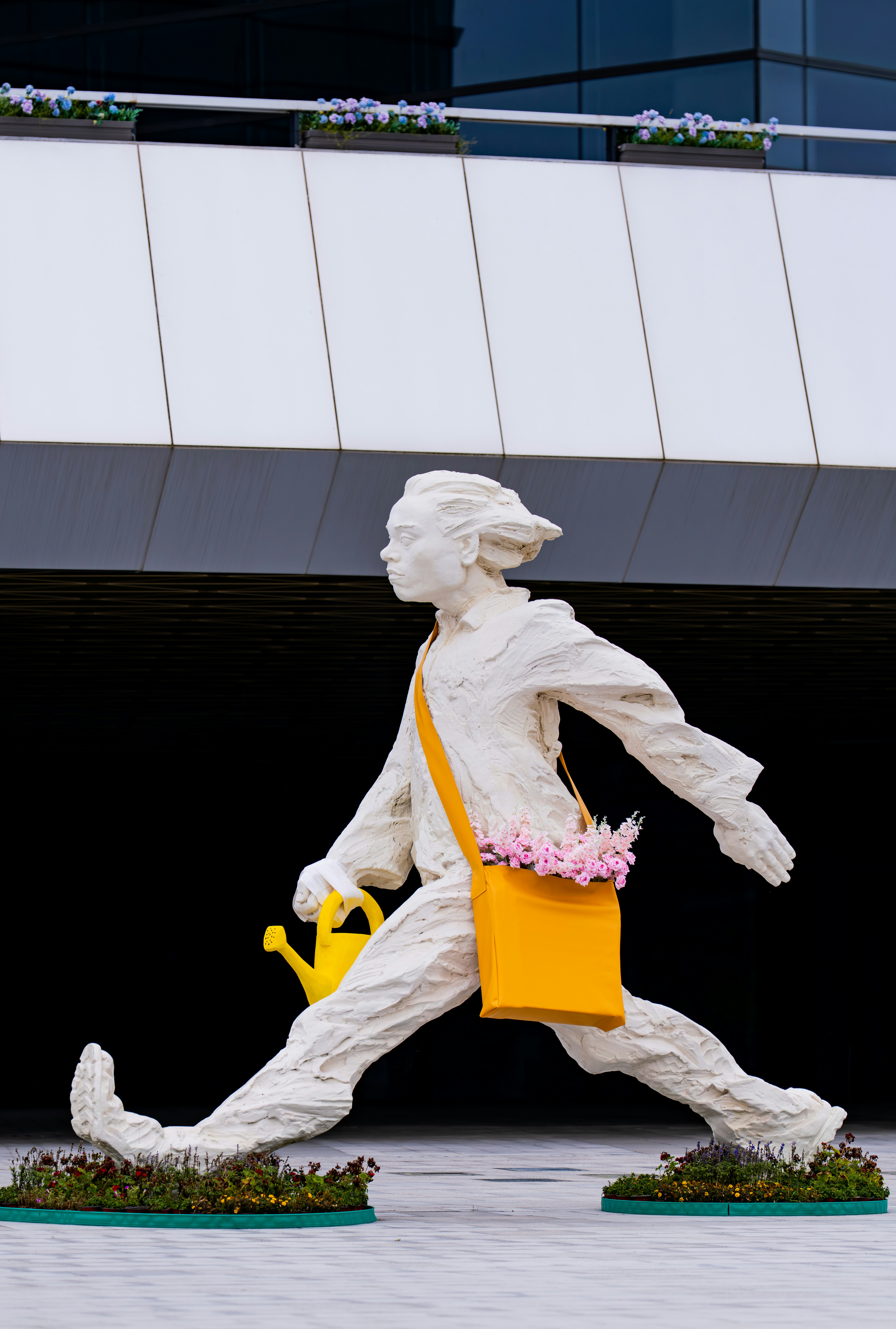 The Yellow Messenger: A Stride Across Modern Facades