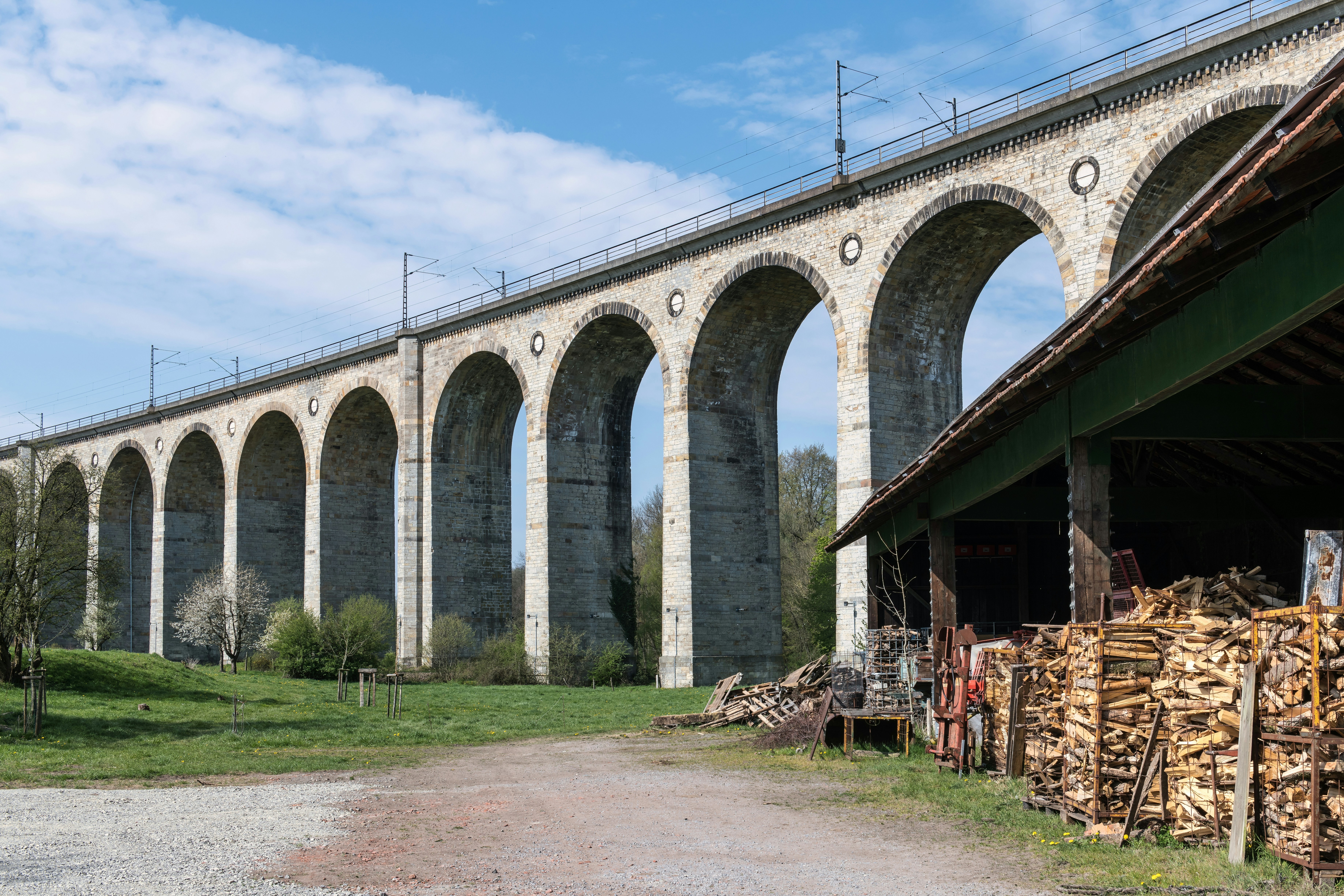 Ancient Arcades over a Quiet Field