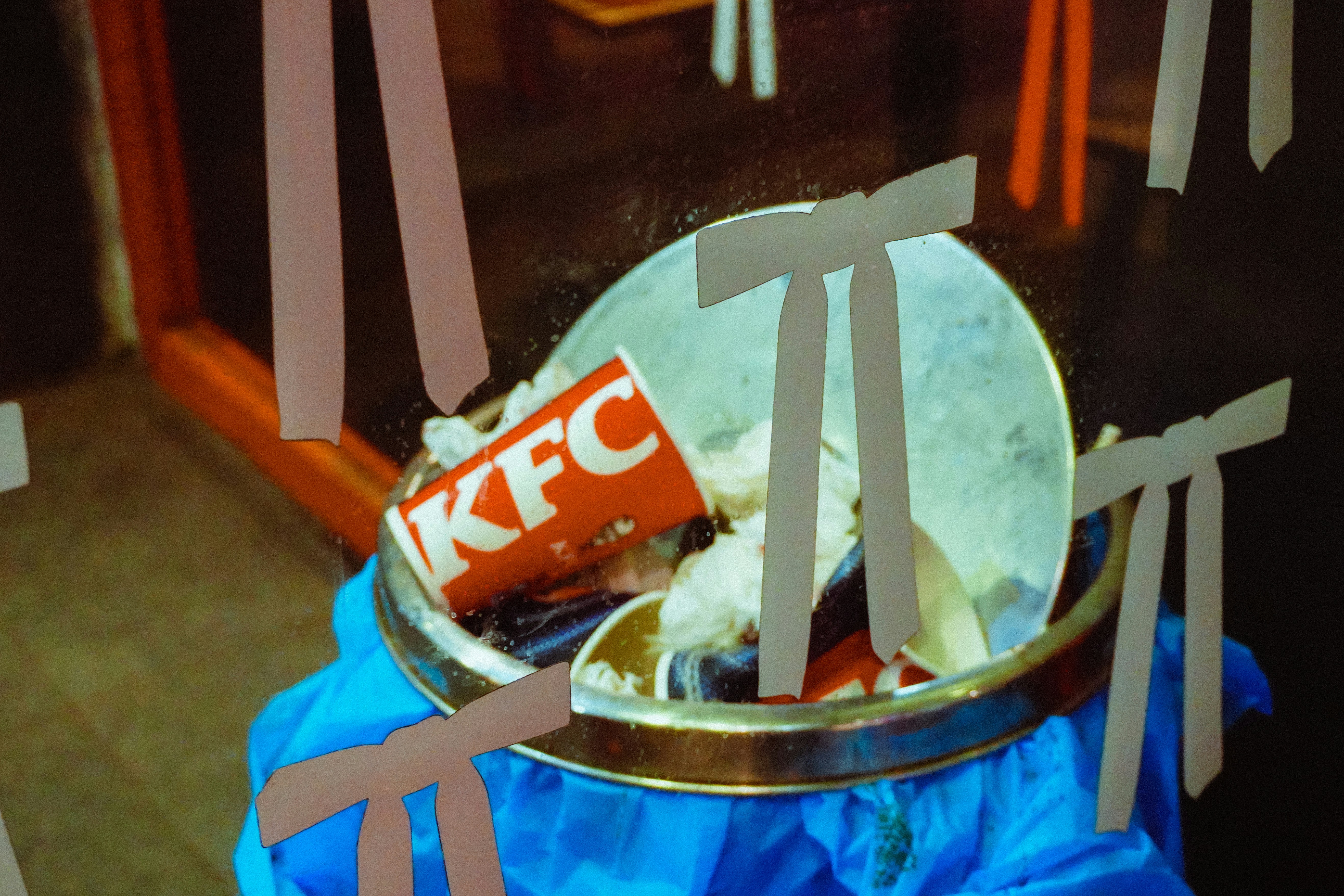 KFC Crate in a Neon Sink: A Surreal Stop-Motion Moment