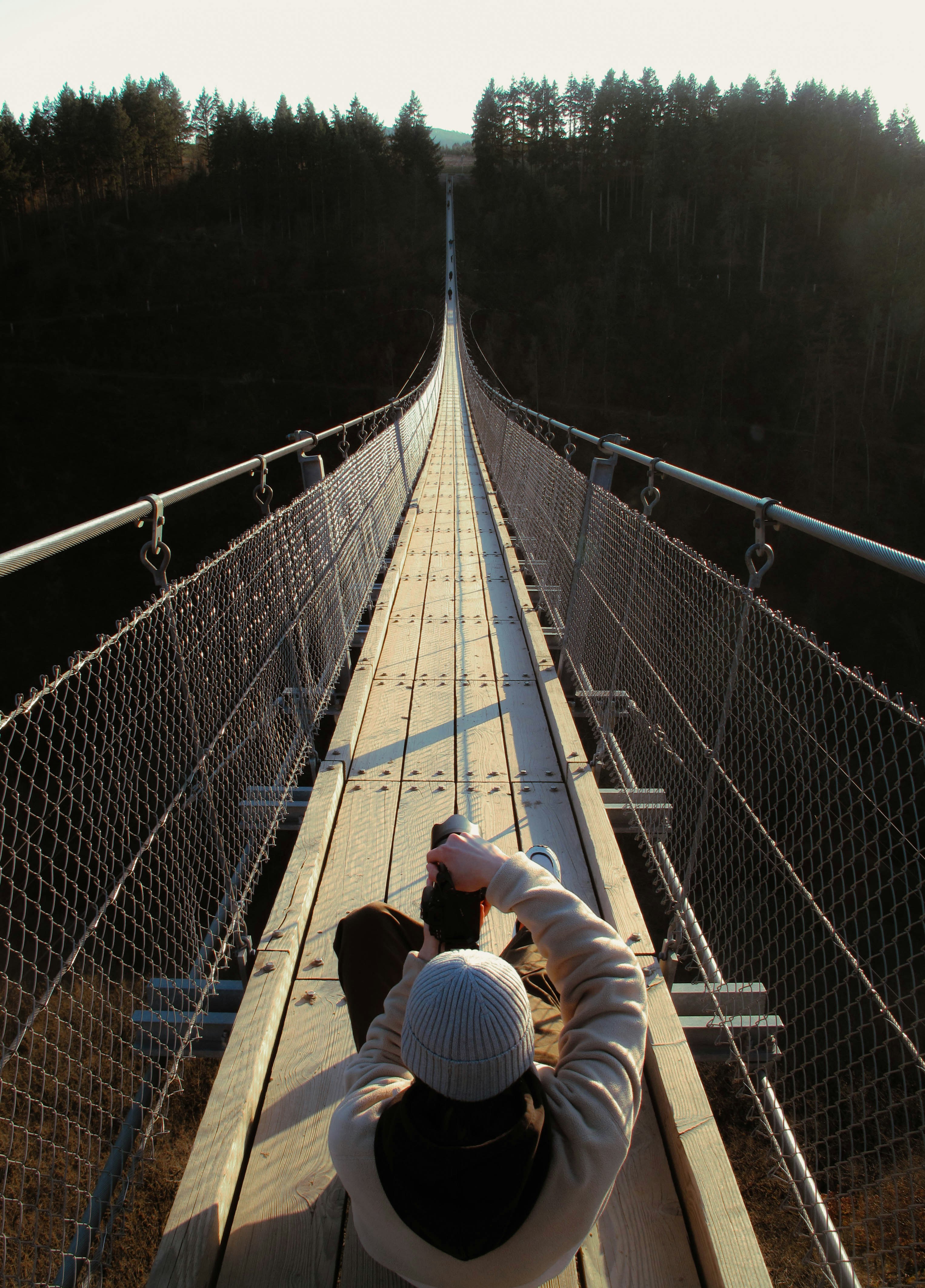 Ascending into the Valley of Dusk: A Solo Bridge Walk