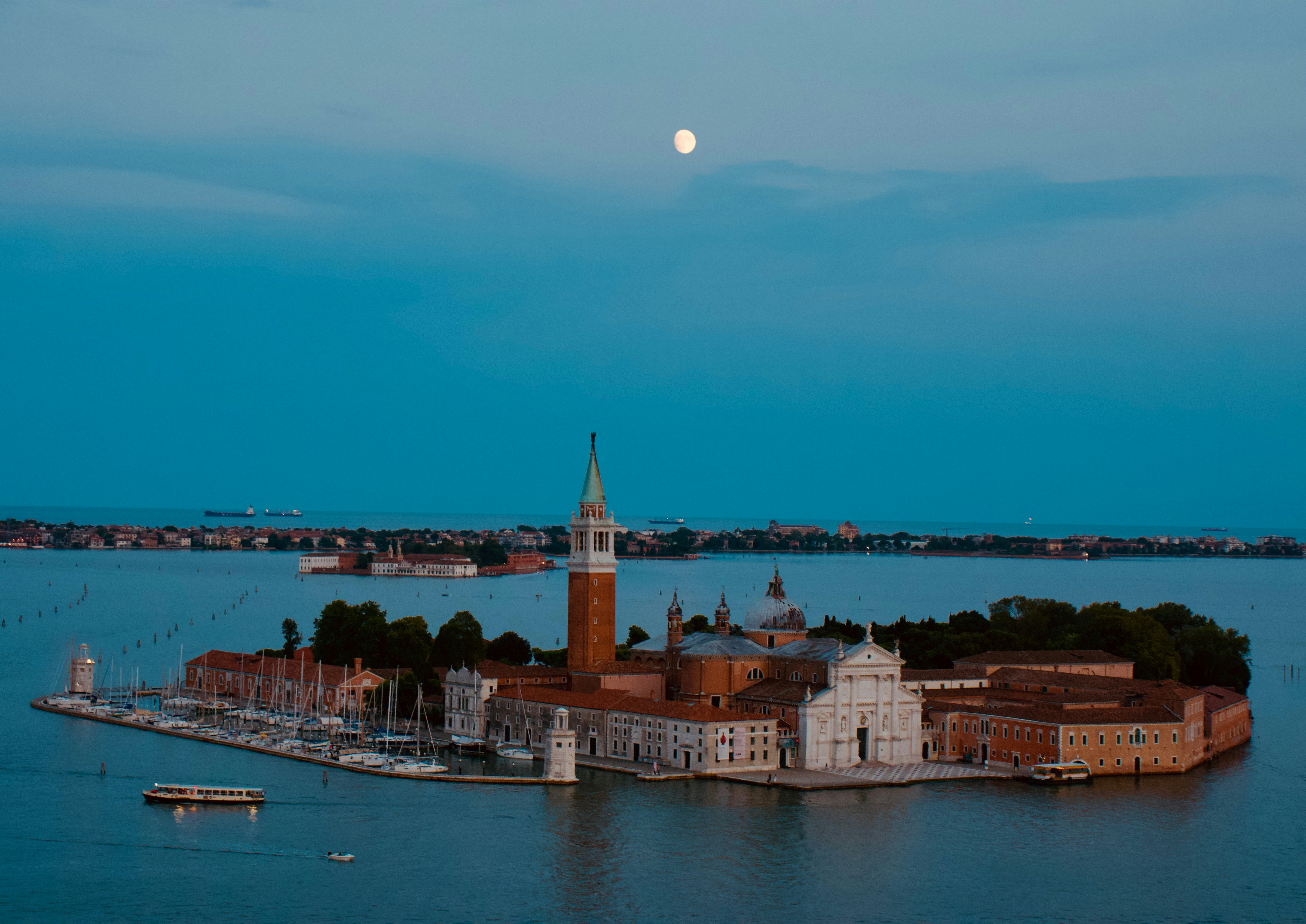 Moonlit Promenade over a Quiet Island Skyline