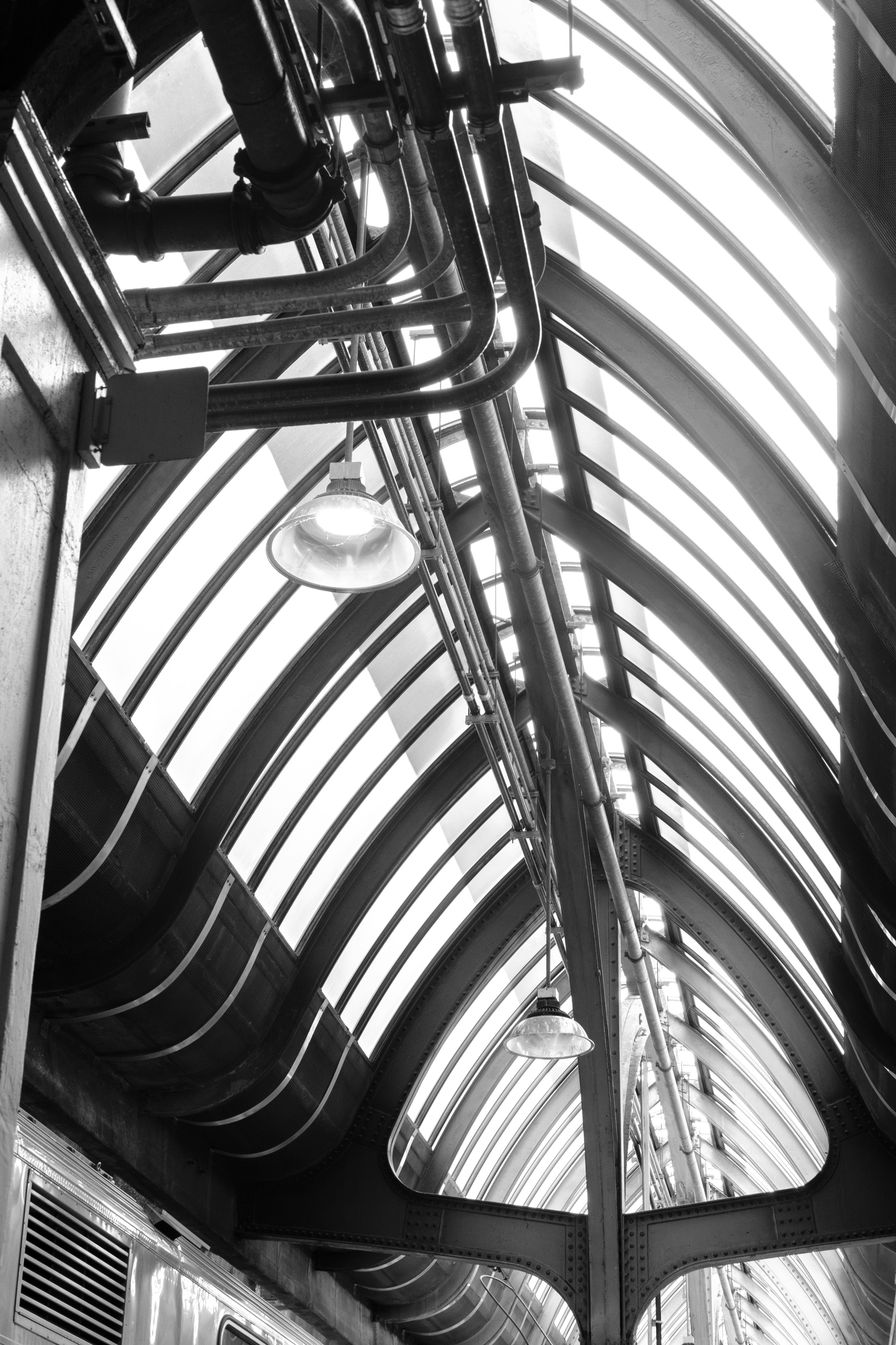 Arched Glassway: Industrial Light and Steel