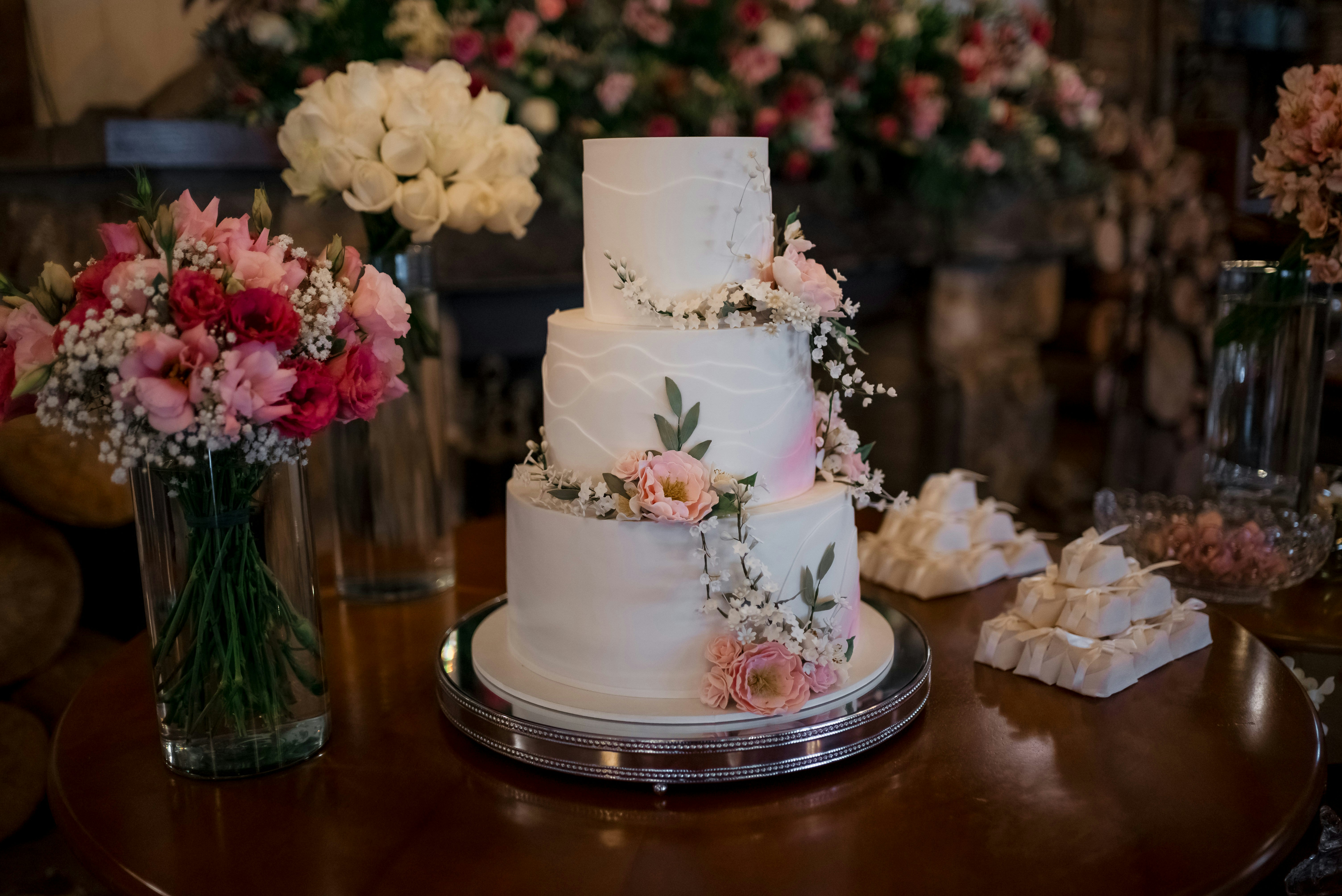 Blush Blooms and White Tiered Glow