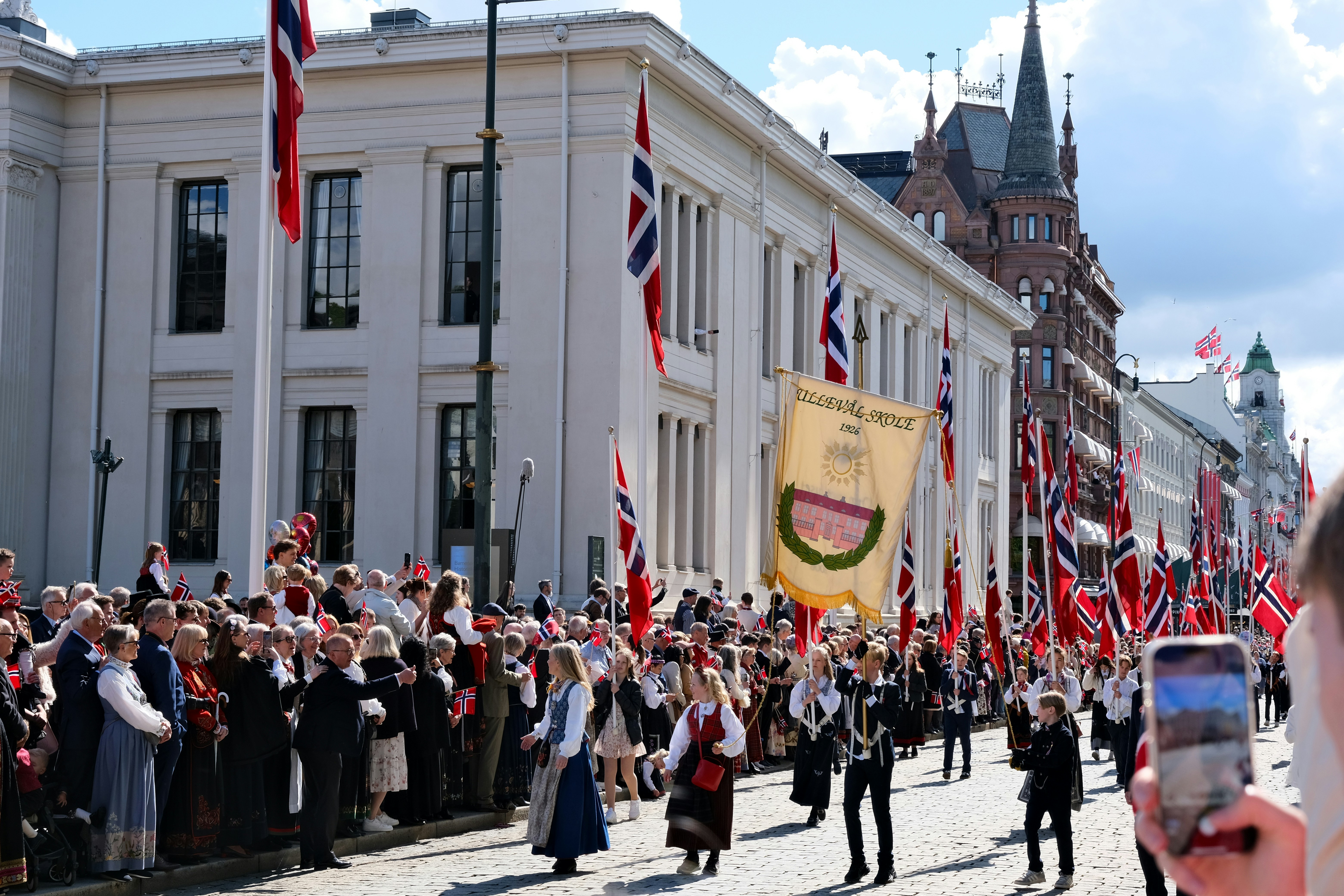 Ullevål school, at the front of the parade in Oslo, Norway. 17 May 2026