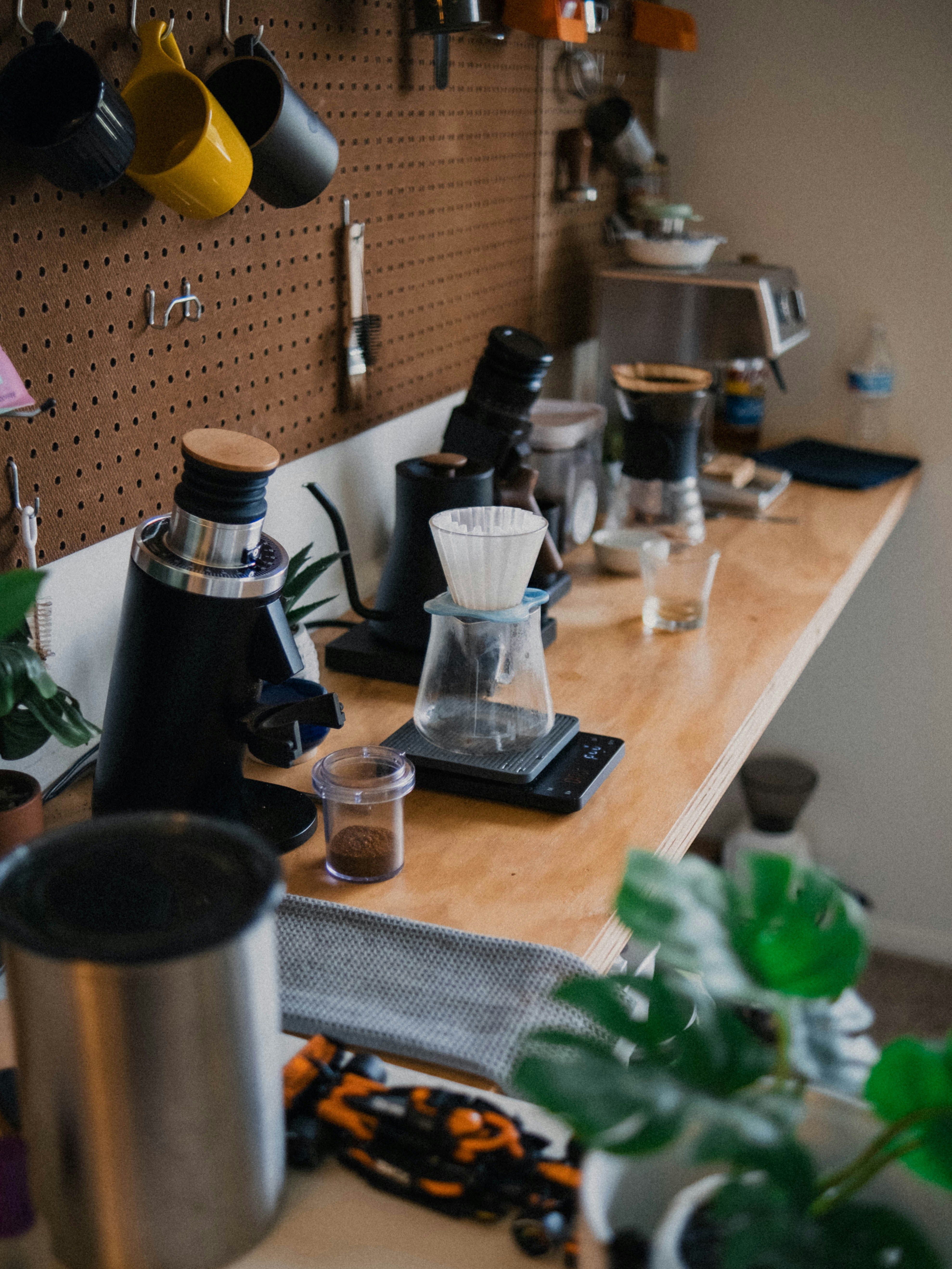 A Barista's Desk: Morning Gear by the Countertop