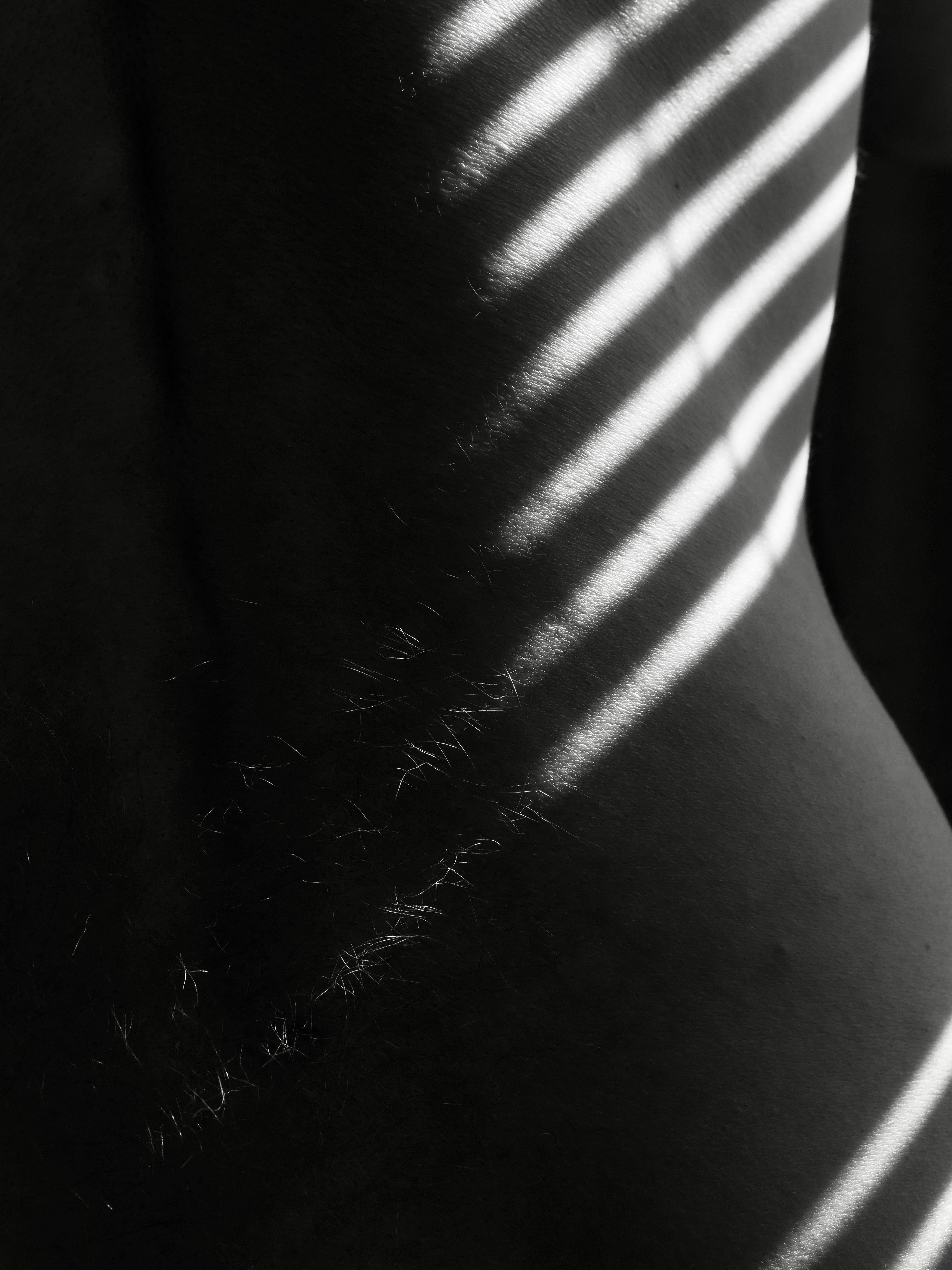 Light and shade on a man’s body
