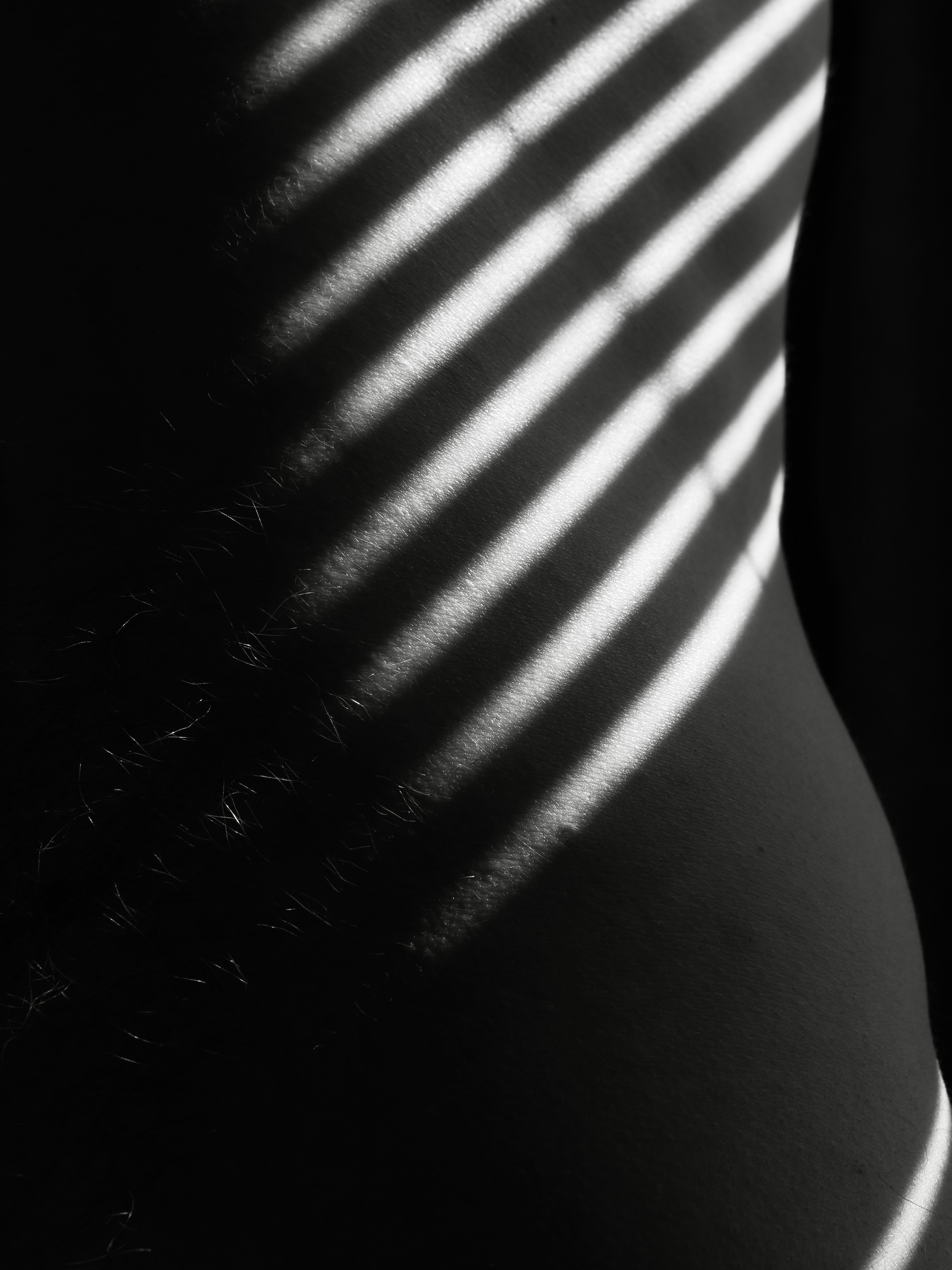 Light and shade on a man’s body