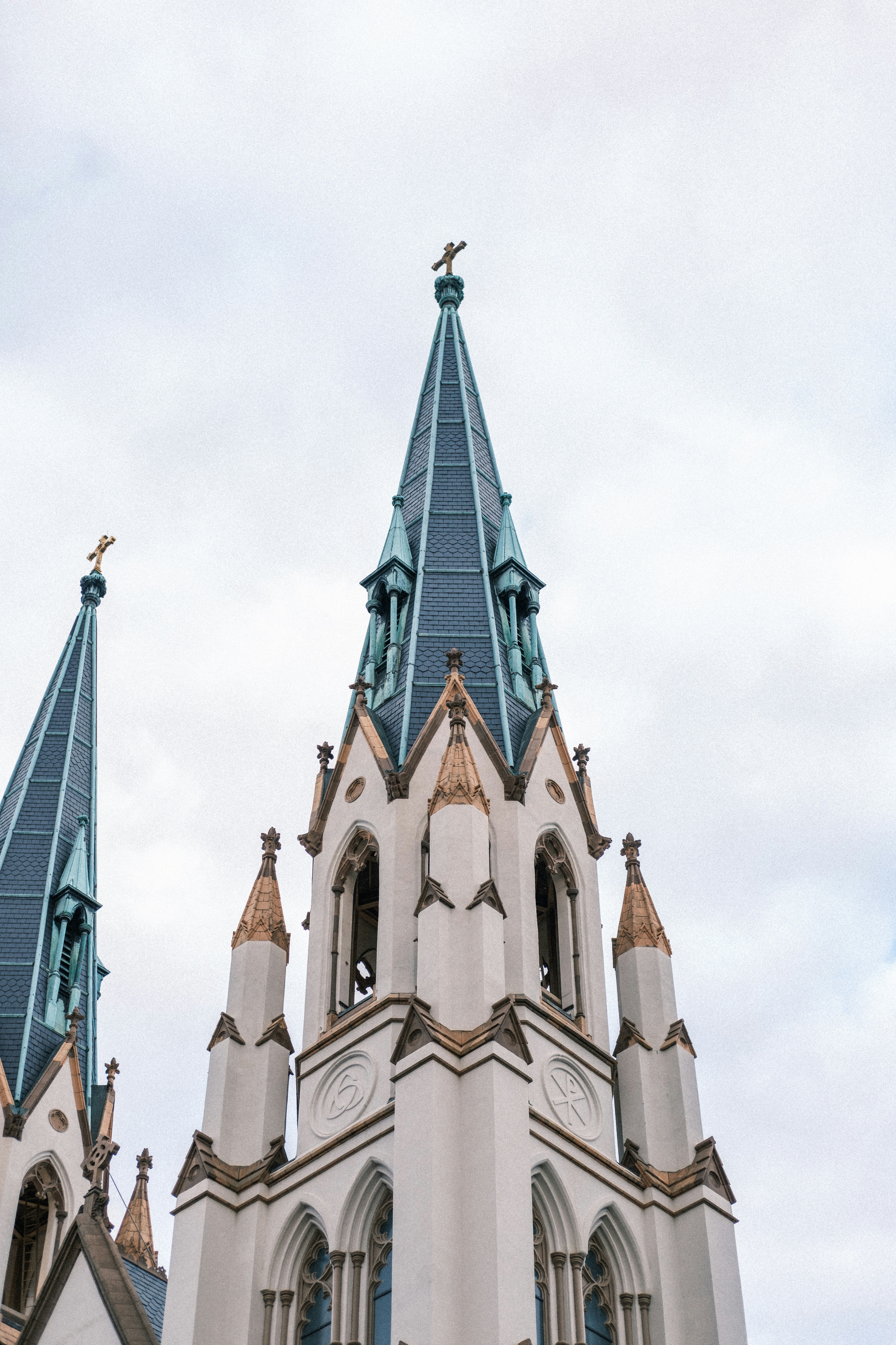 Gothic Spires Reaching Toward a Pale Sky