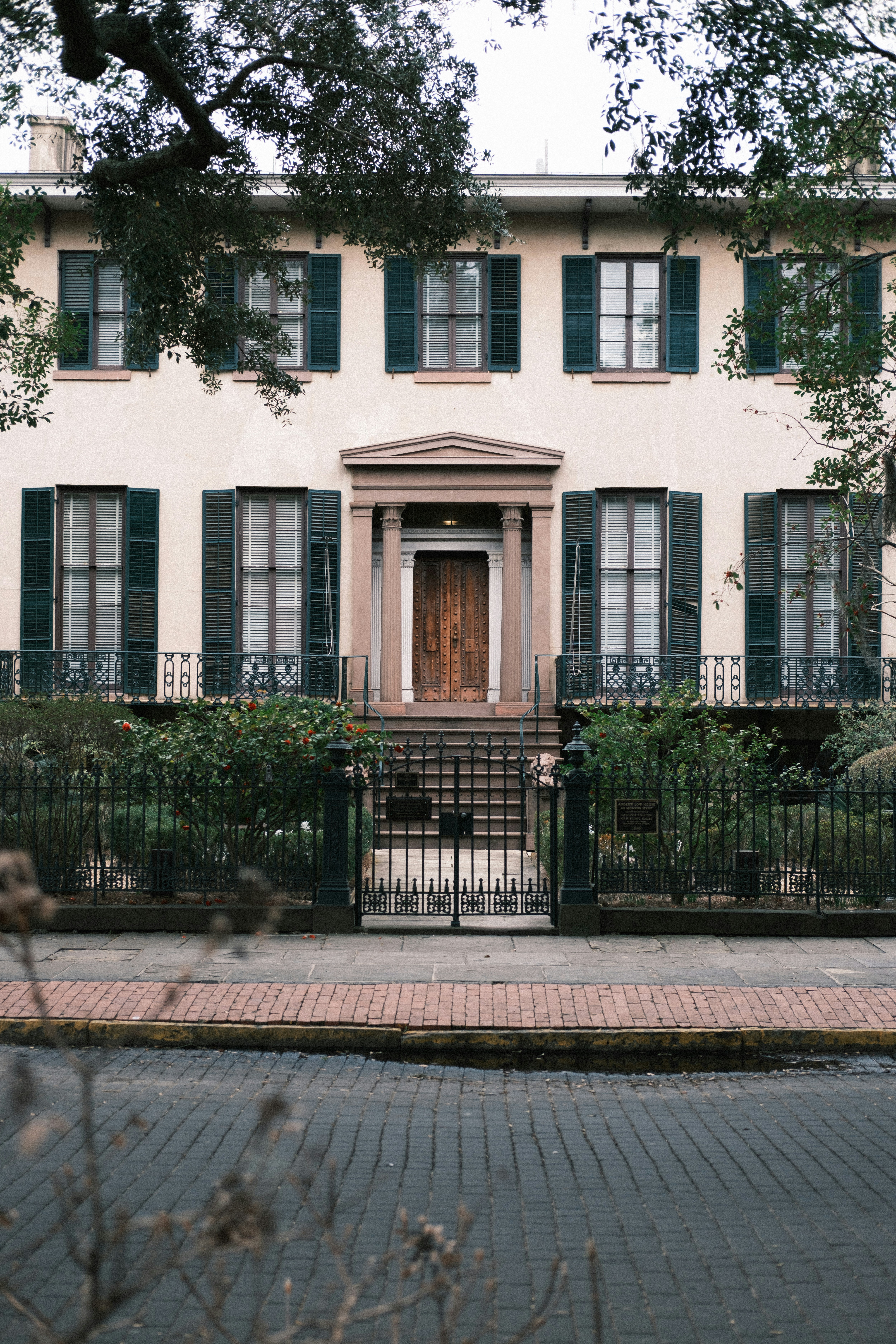 Front Steps to a Quiet Georgian-Revival Home