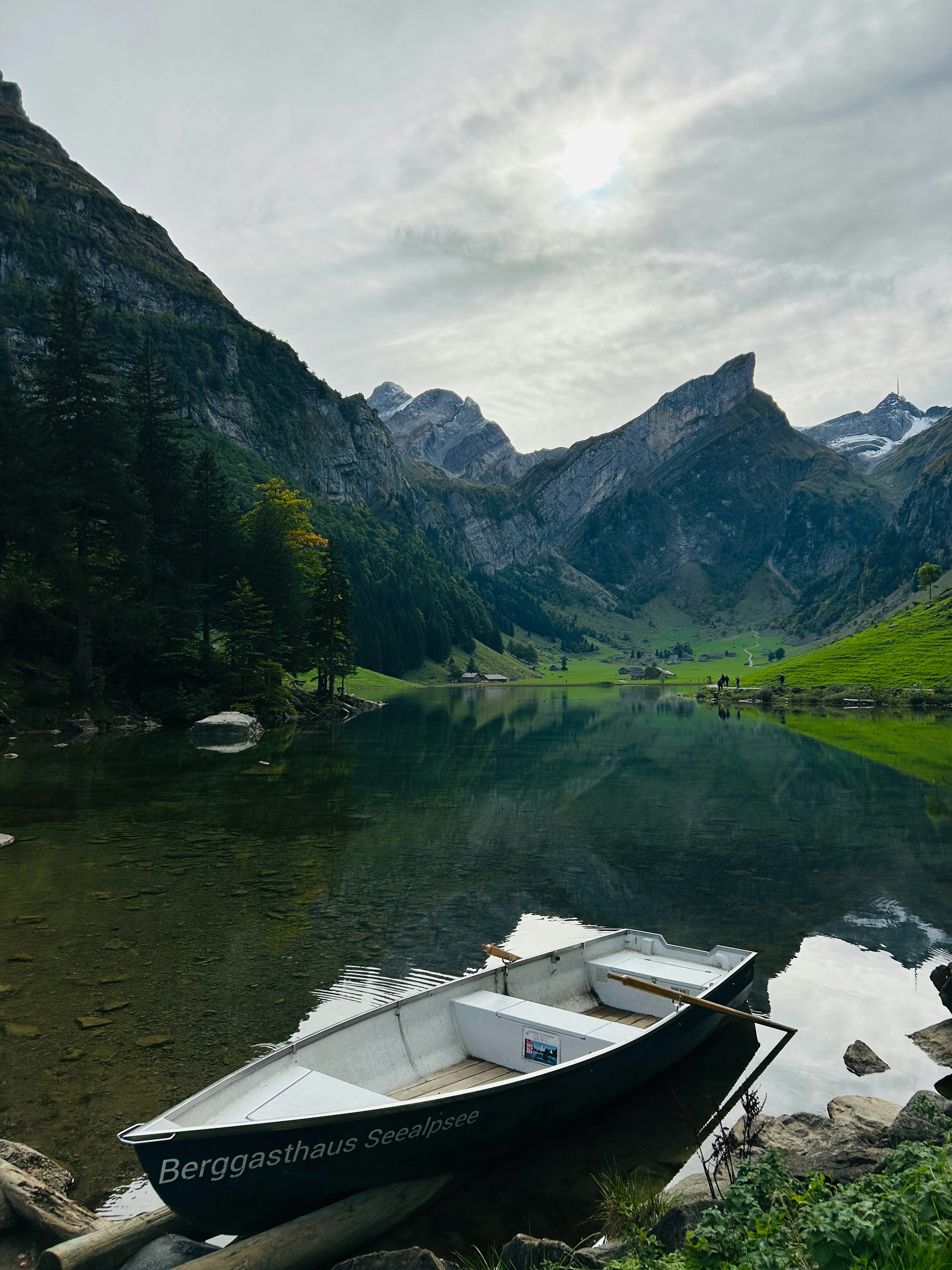 Boat at the Edge of a Mountain Mirror