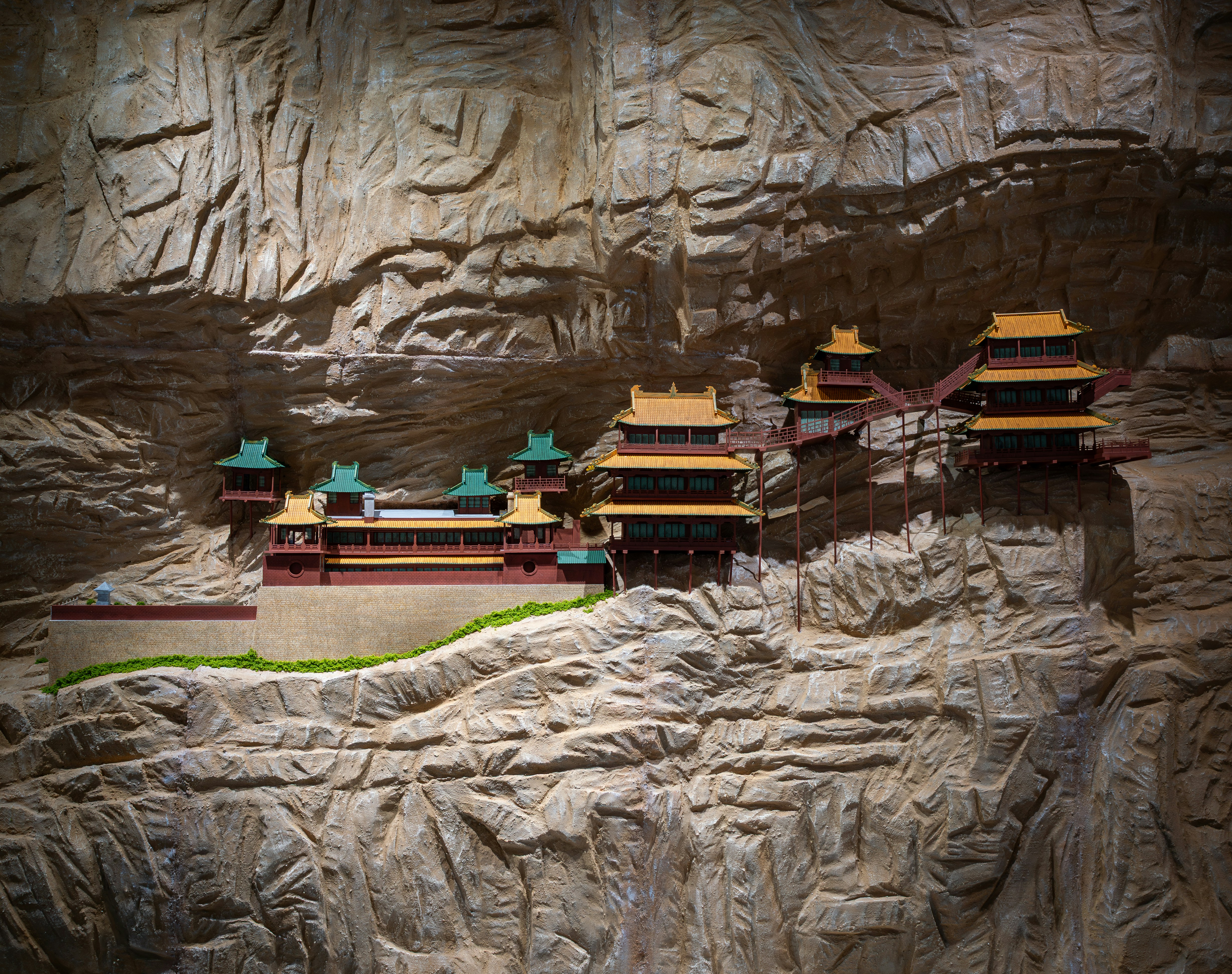 Clifftop Temples: A Painted Oasis on Canyon Walls