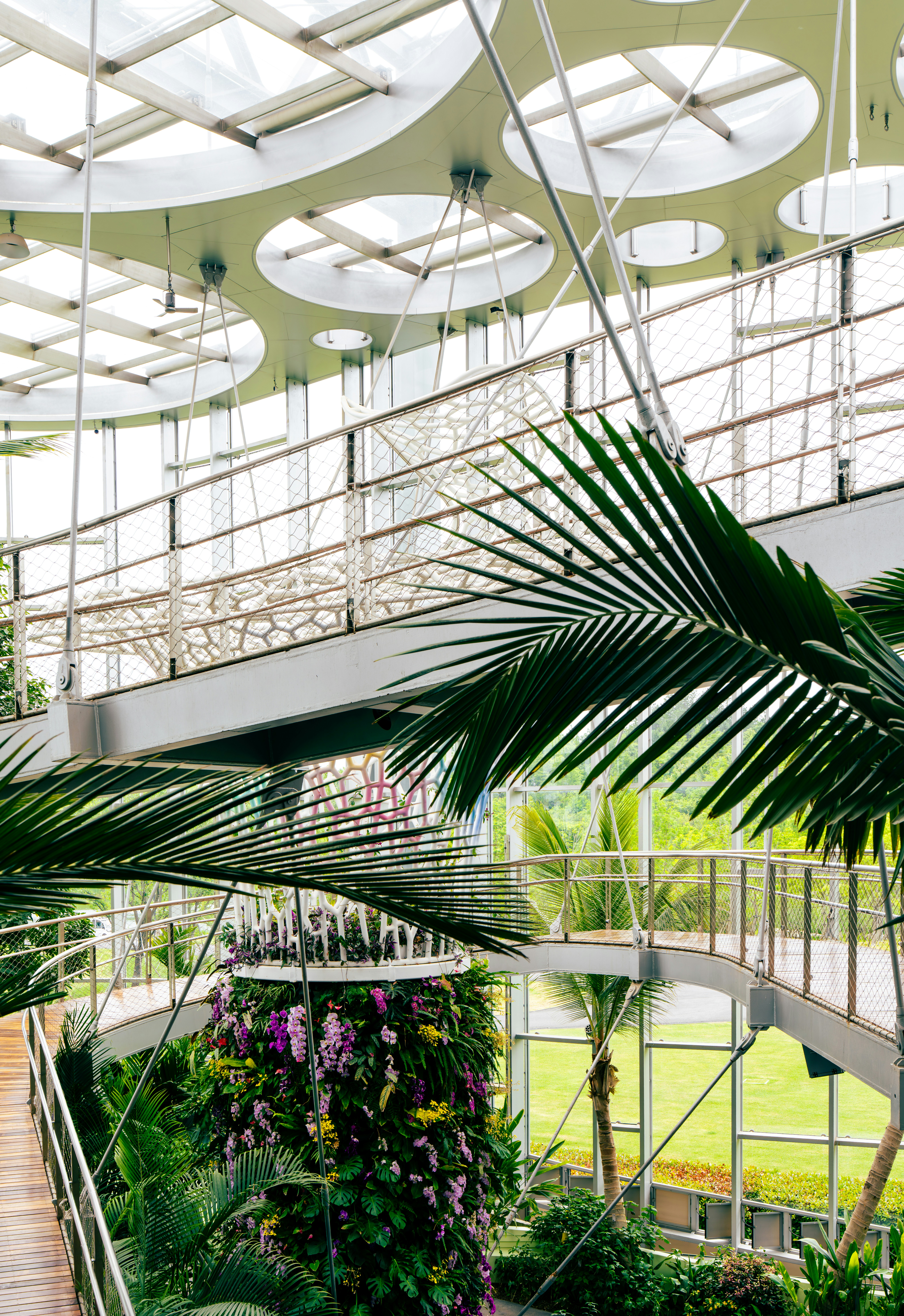 Vertical Garden Atrium: A Sunlit Spiral of Leaves