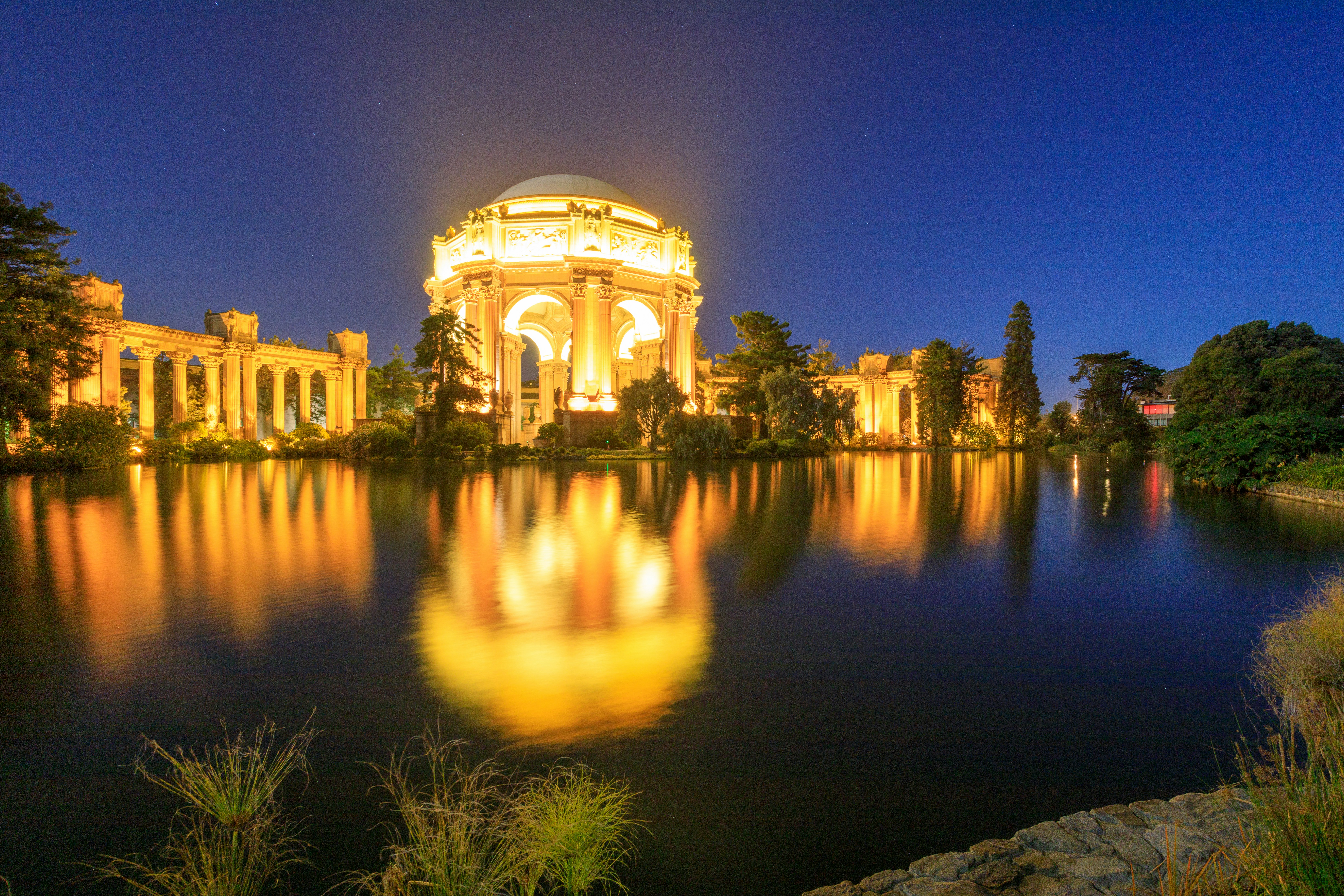 Luminous Ruins by the Quiet Lake
