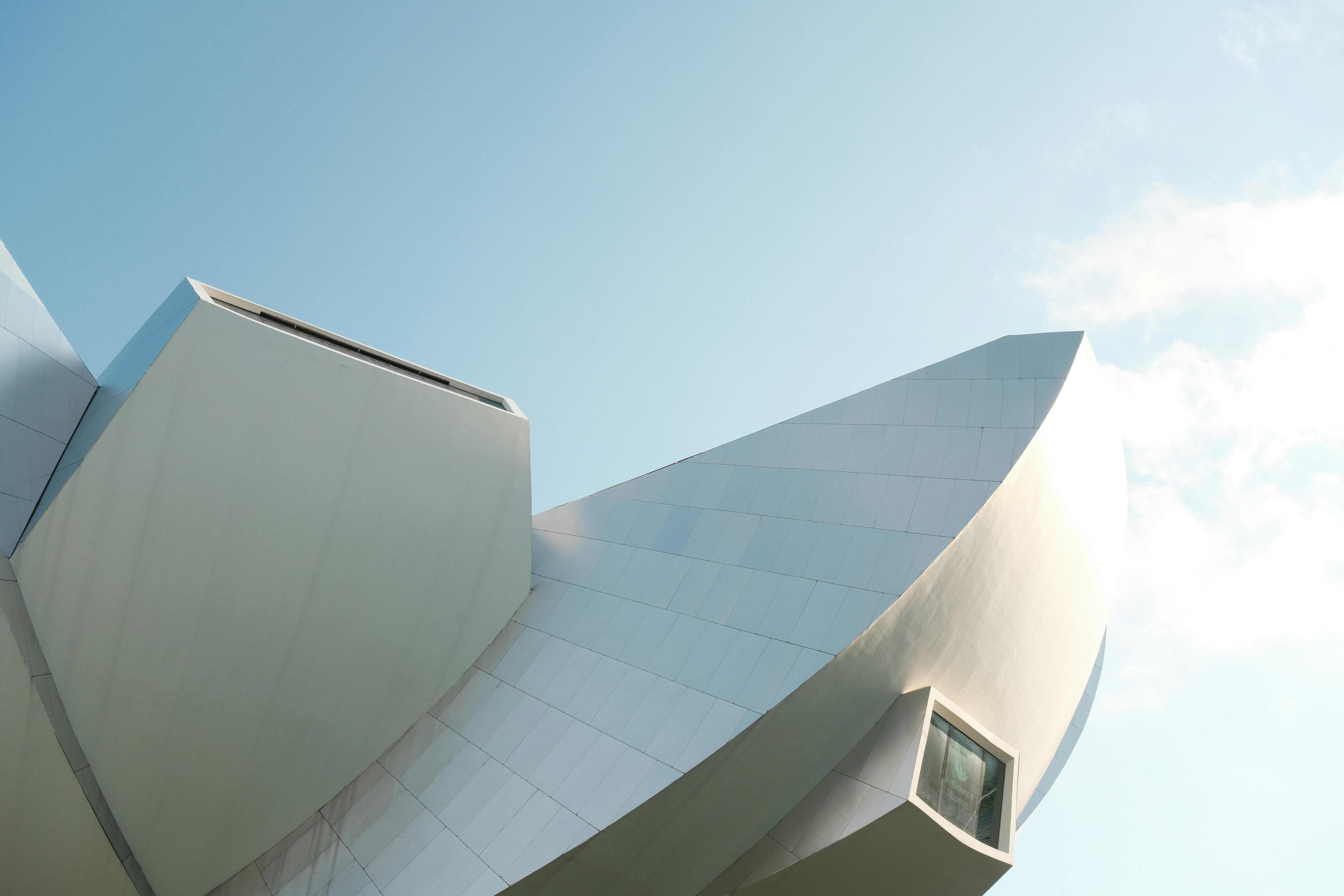Angular Daze: Concrete Curves Against a Clear Sky